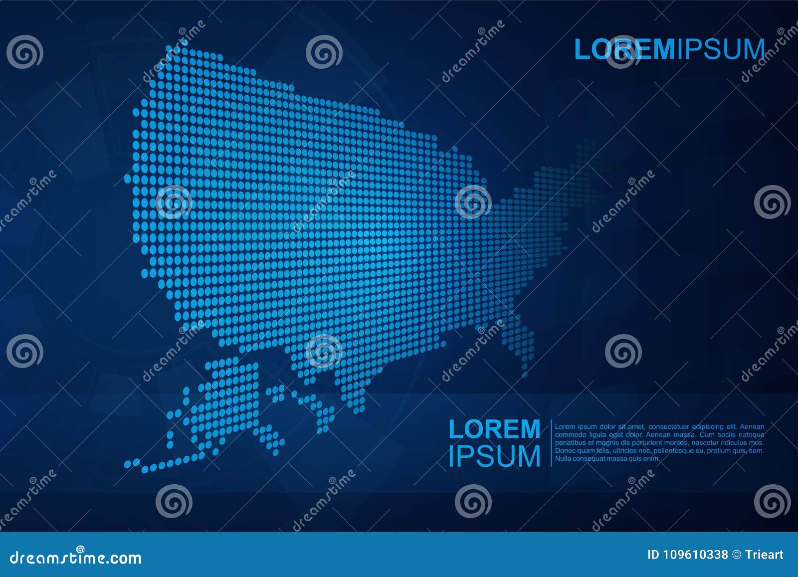 Abstract USA Map with Blue Polygonal Space Background with Connecting ...