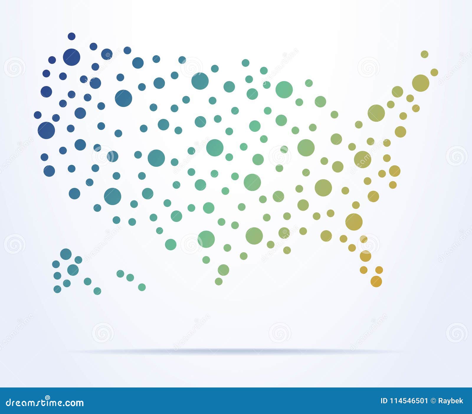 Abstract USA map stock illustration. Illustration of dots - 114546501