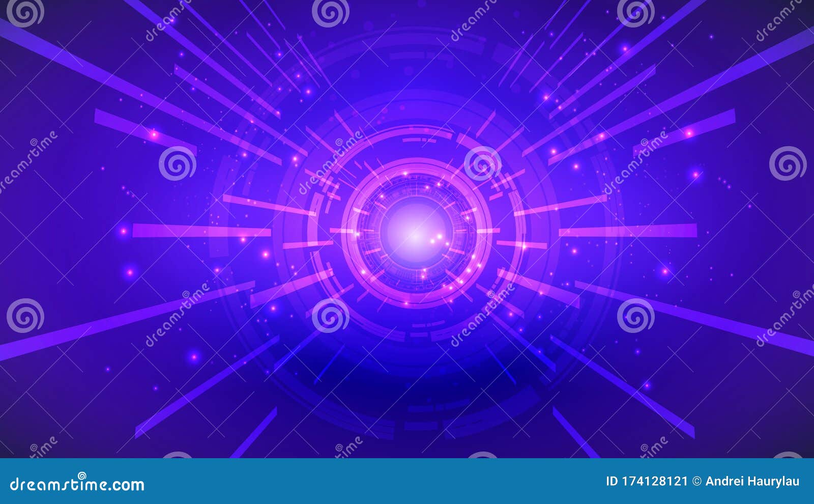Abstract User HUD Interface from Glowing Futuristic Elements. High-tech ...