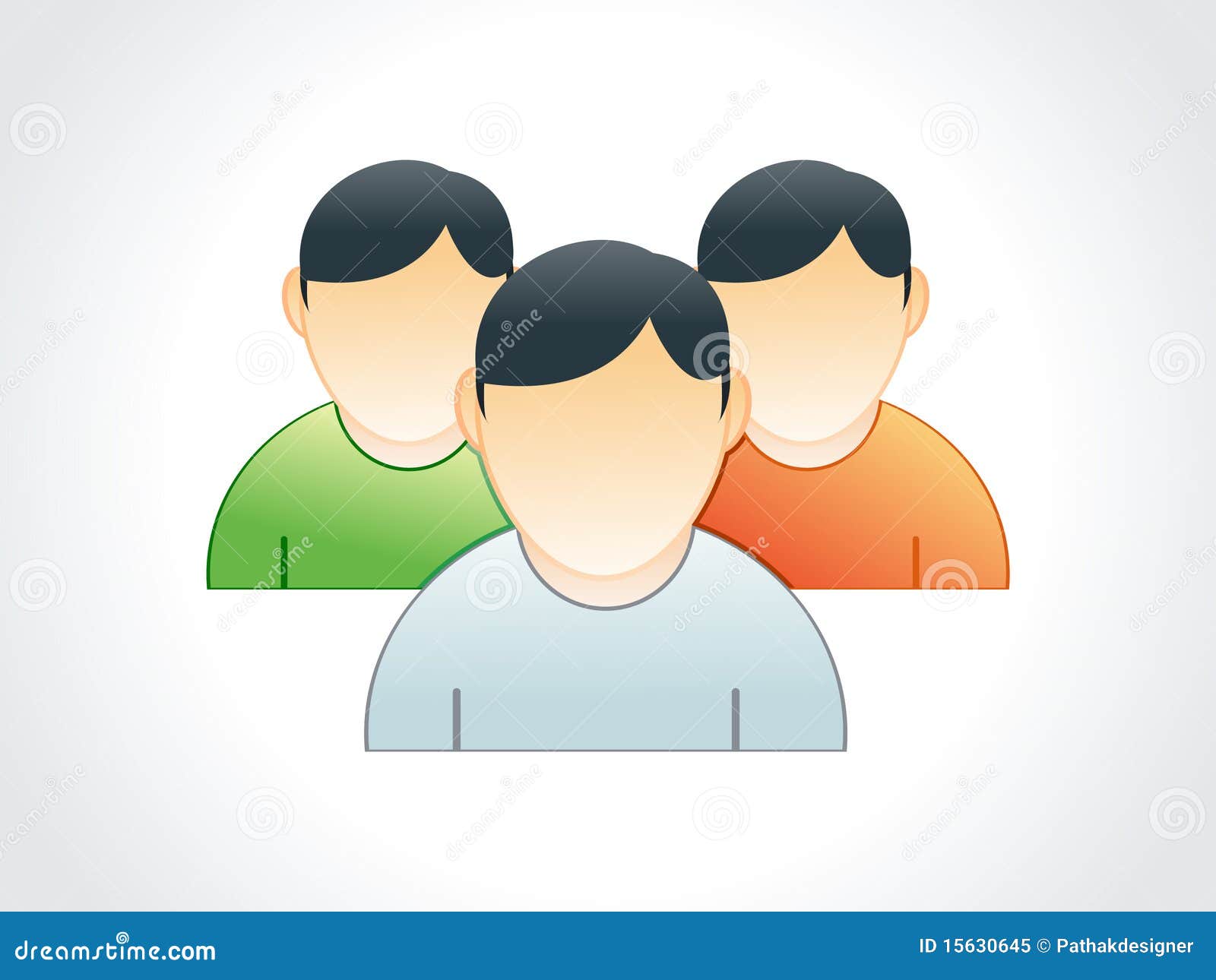 Abstract user icon stock vector. Illustration of jacket - 15630645