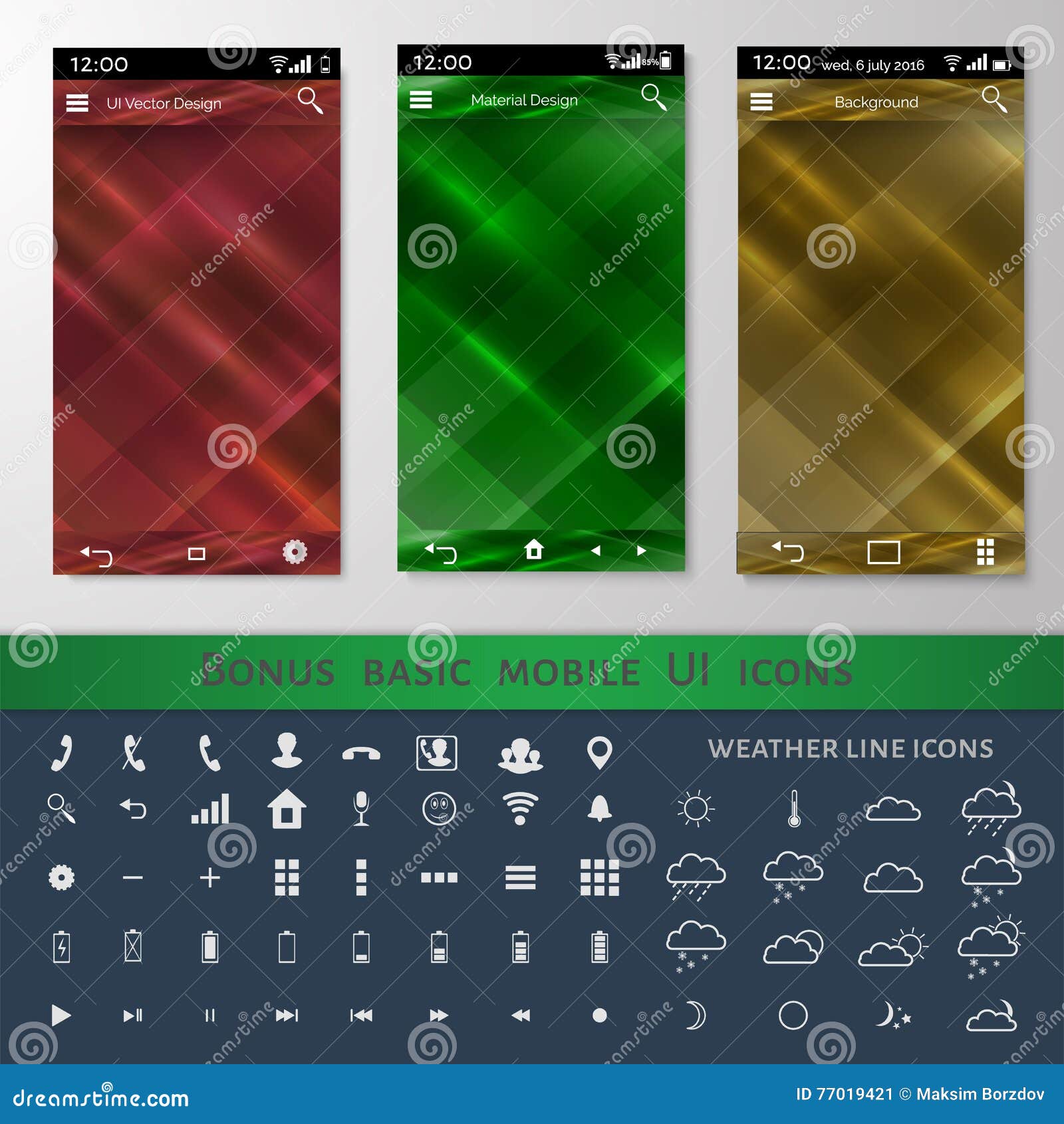 Abstract User Interface Templates of Overlaps Paper Stock Vector ...
