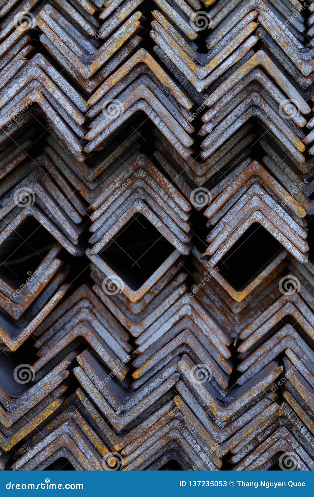 Abstract Background of V Shape Metal Bars Pile Stock Image - Image of ...