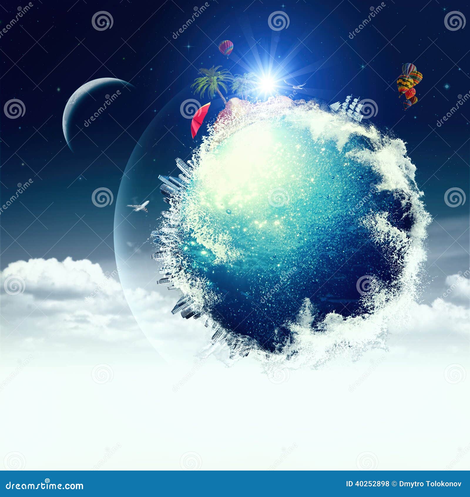 Abstract Vacation and Travel Backgrounds Stock Photo - Image of globe ...