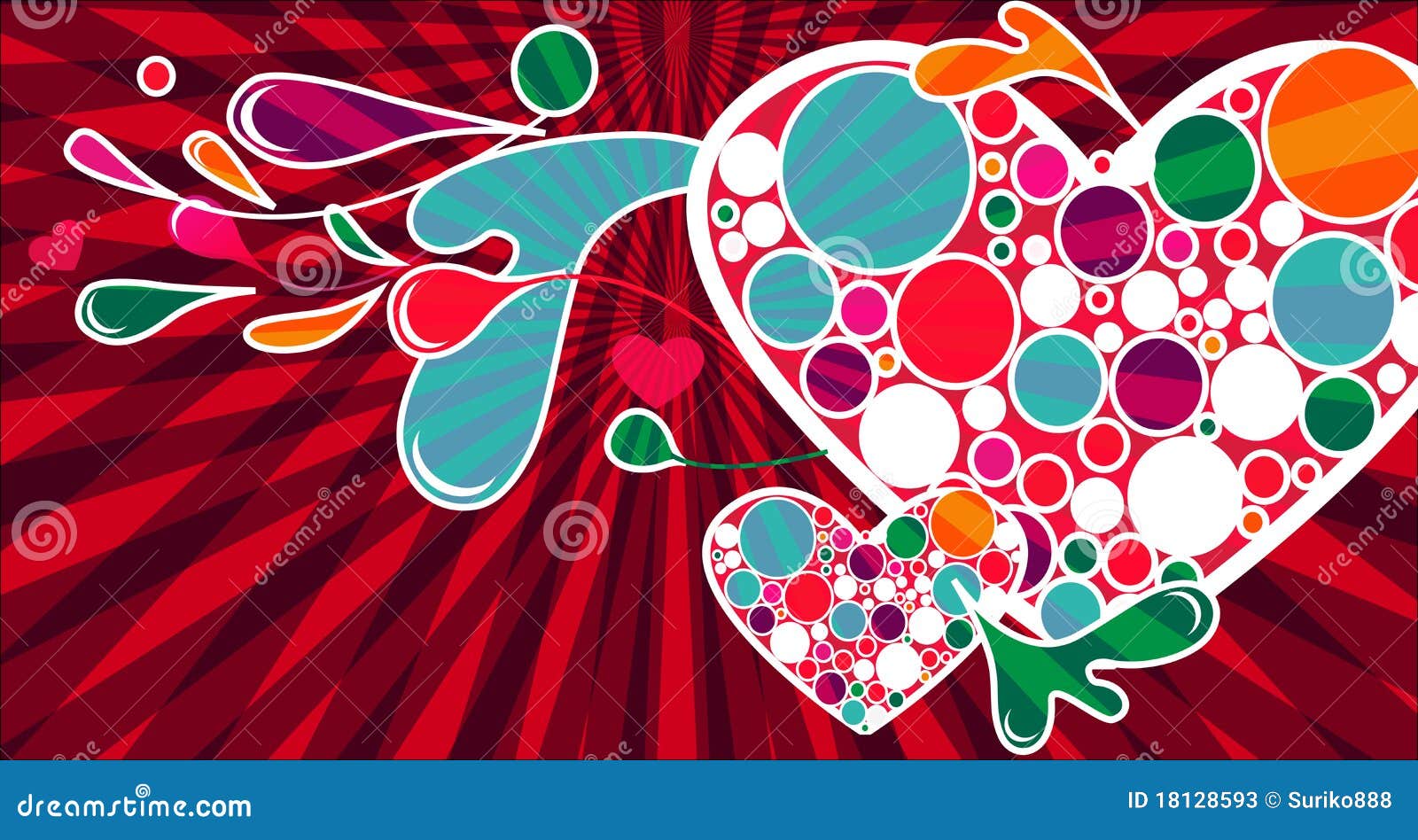 Abstract Valentine Background Stock Vector - Illustration of background ...