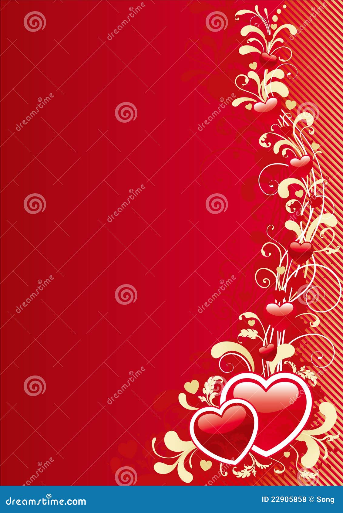 Abstract Valentine Background Stock Vector - Illustration of ornate ...