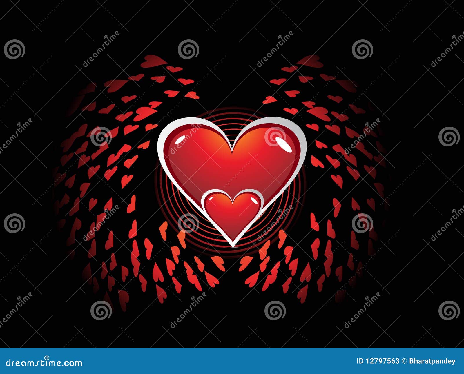 Abstract valentine s stock vector. Illustration of read - 12797563