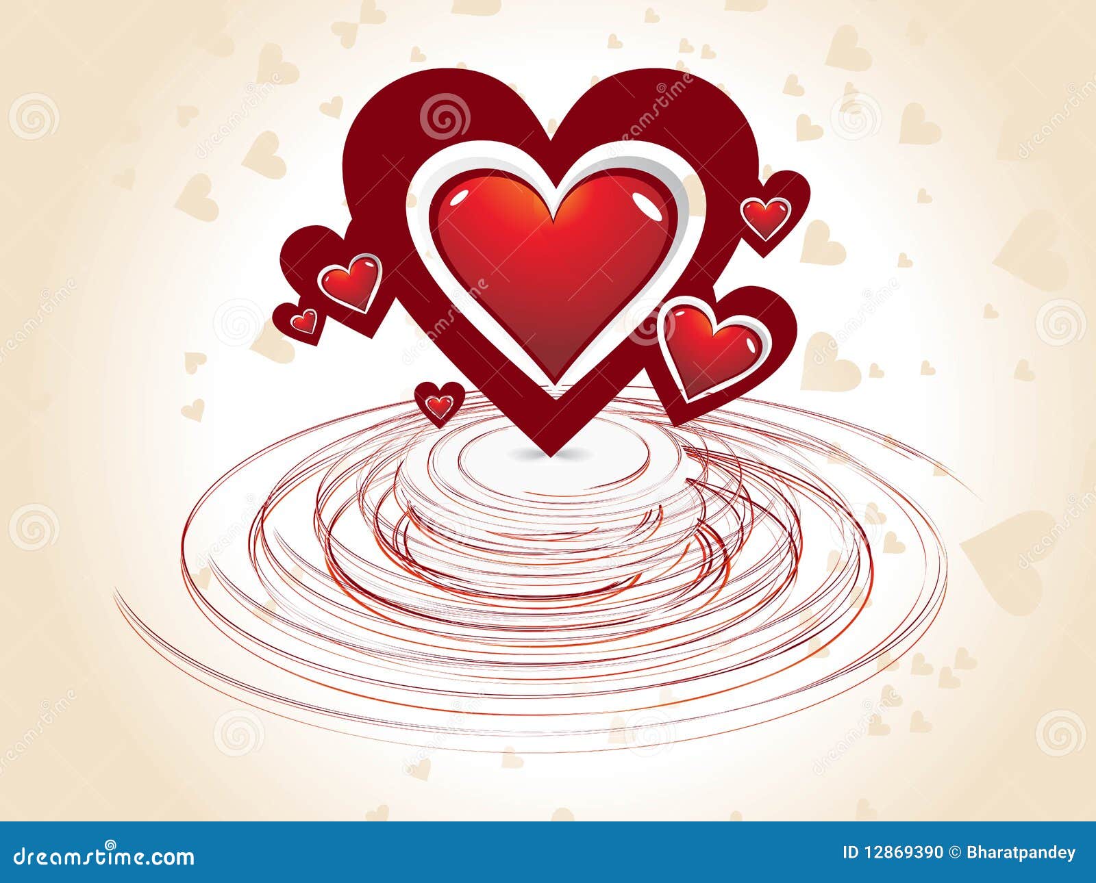Abstract valentine s stock vector. Illustration of heart - 12869390