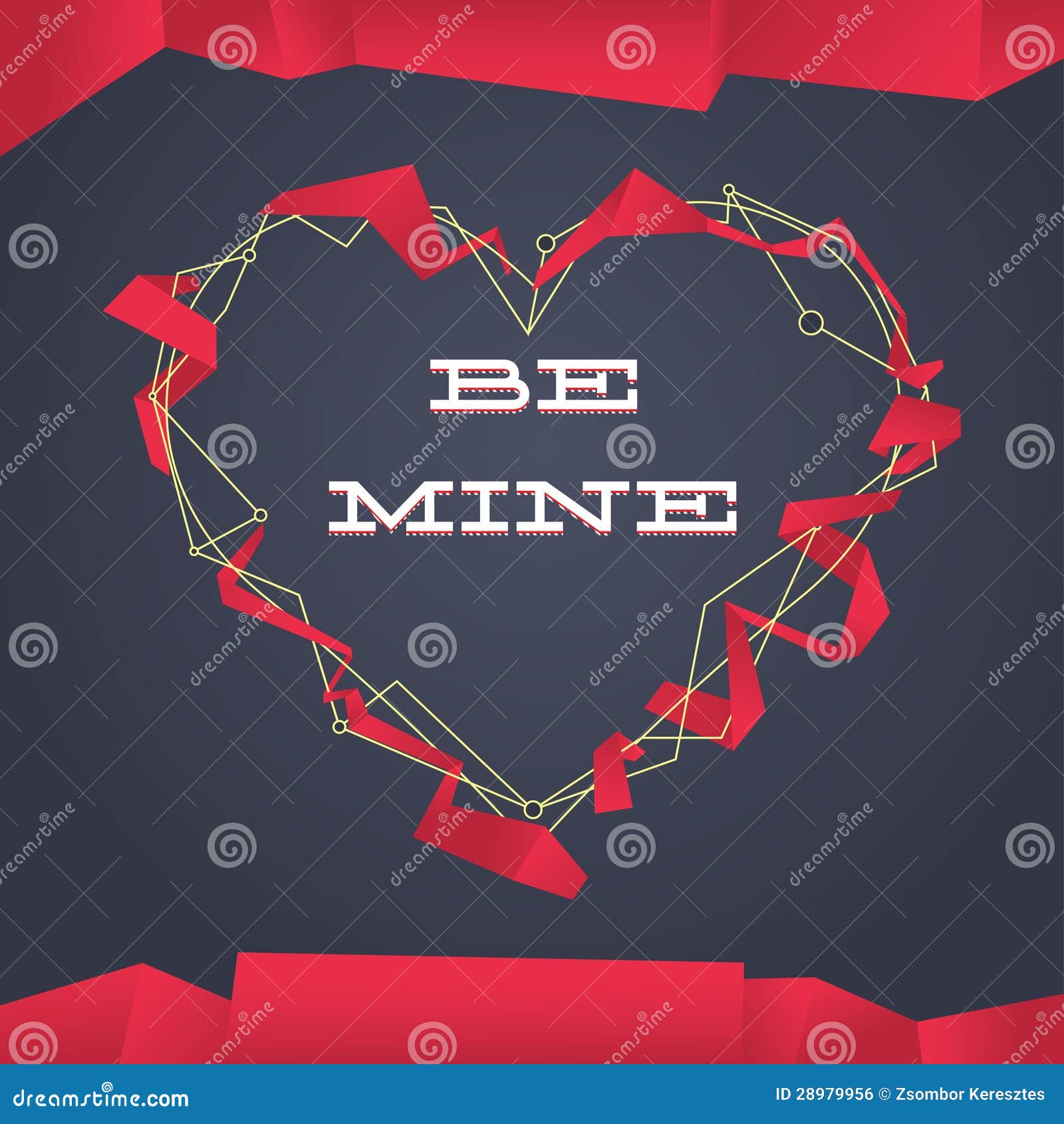 Abstract Valentine S Day Card Stock Illustration - Illustration of tech ...