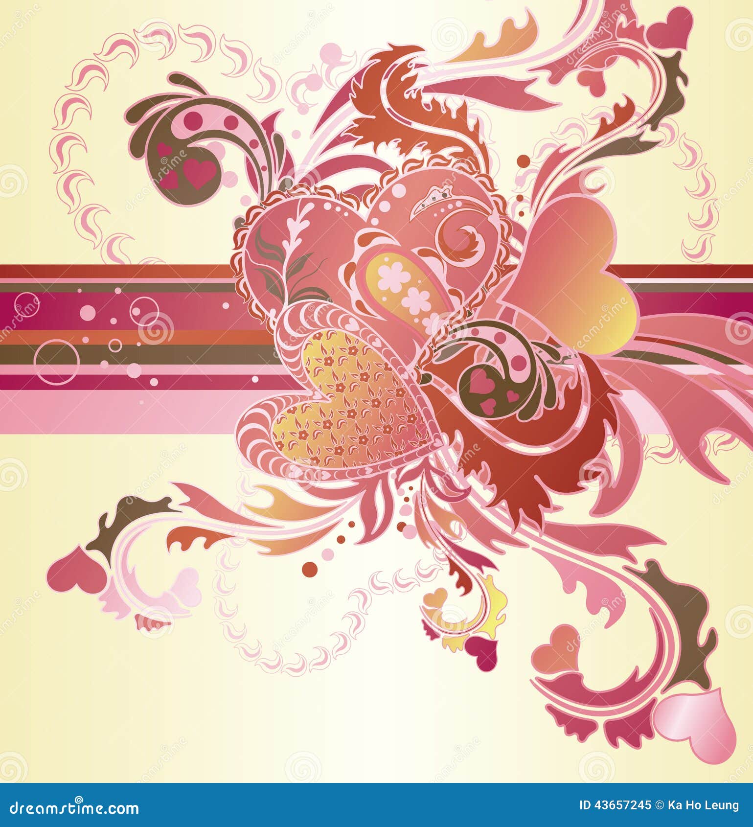 Abstract Valentines Background Stock Illustration - Illustration of ...