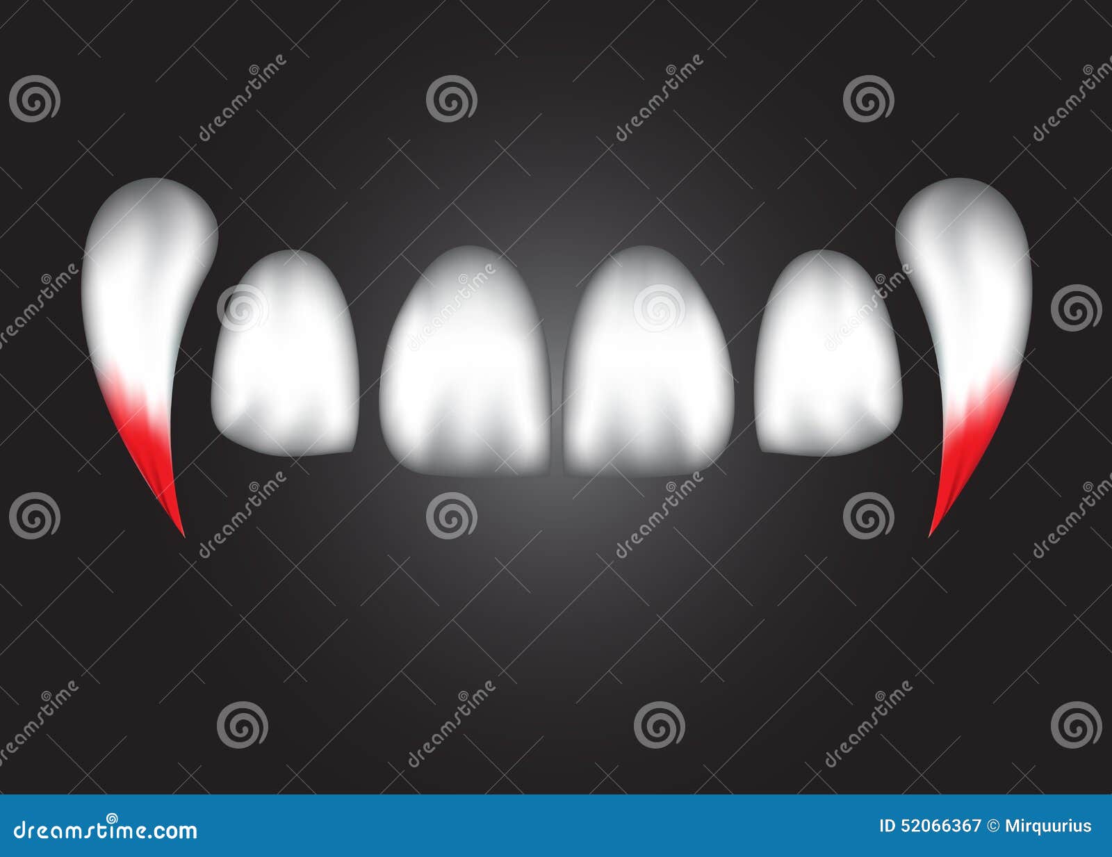 Vampire Teeth On White Background. Vector Illustration. | CartoonDealer ...