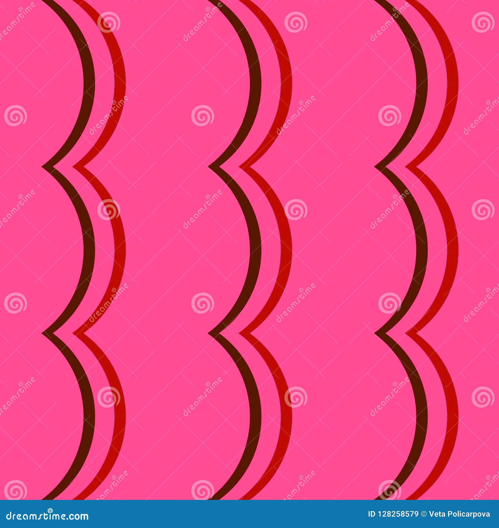 Seamless Pattern Background with Multi-colored Wavy Lines. Stock ...