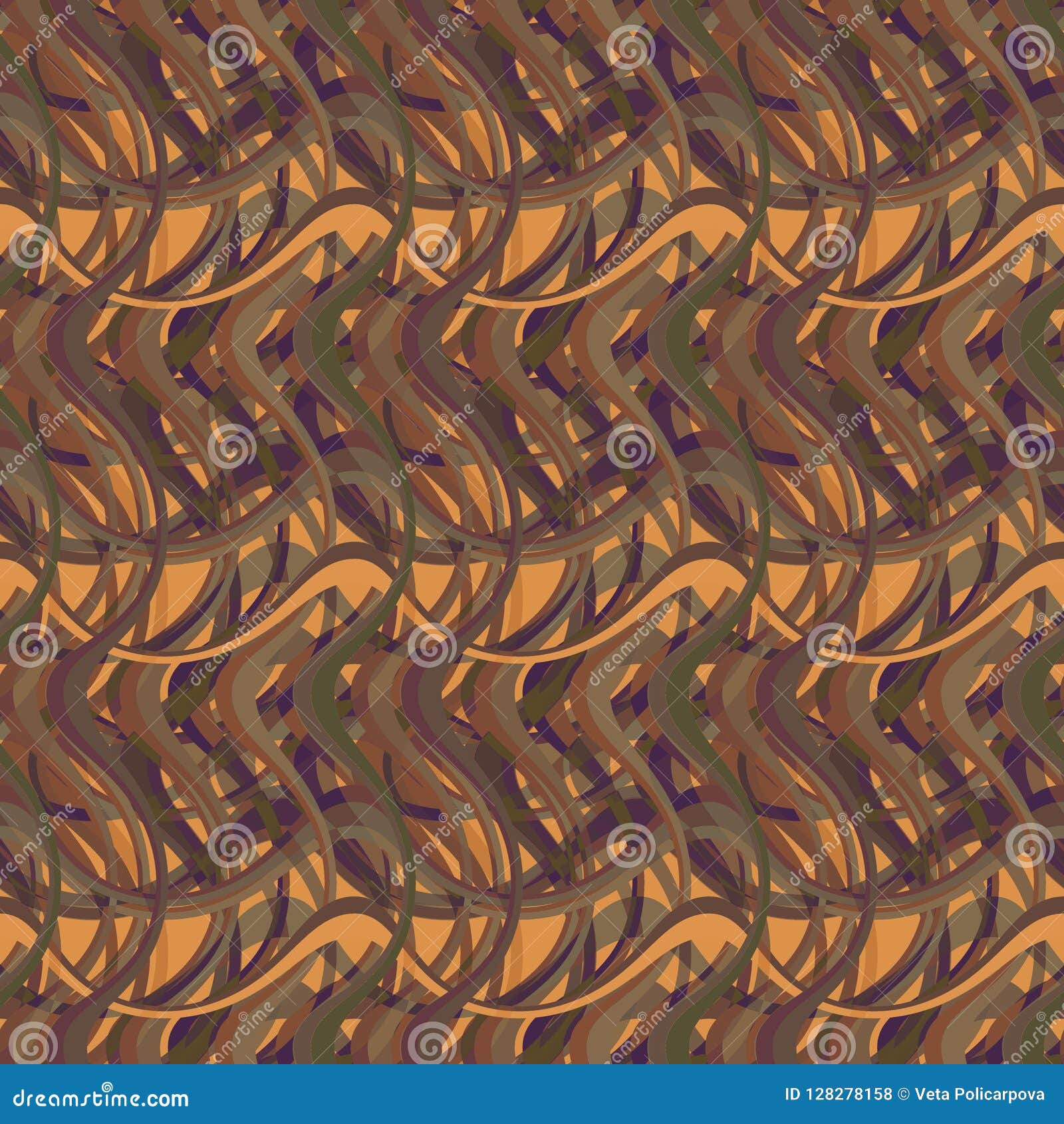 Seamless Pattern Background with Multi-colored Wavy Lines. Stock ...