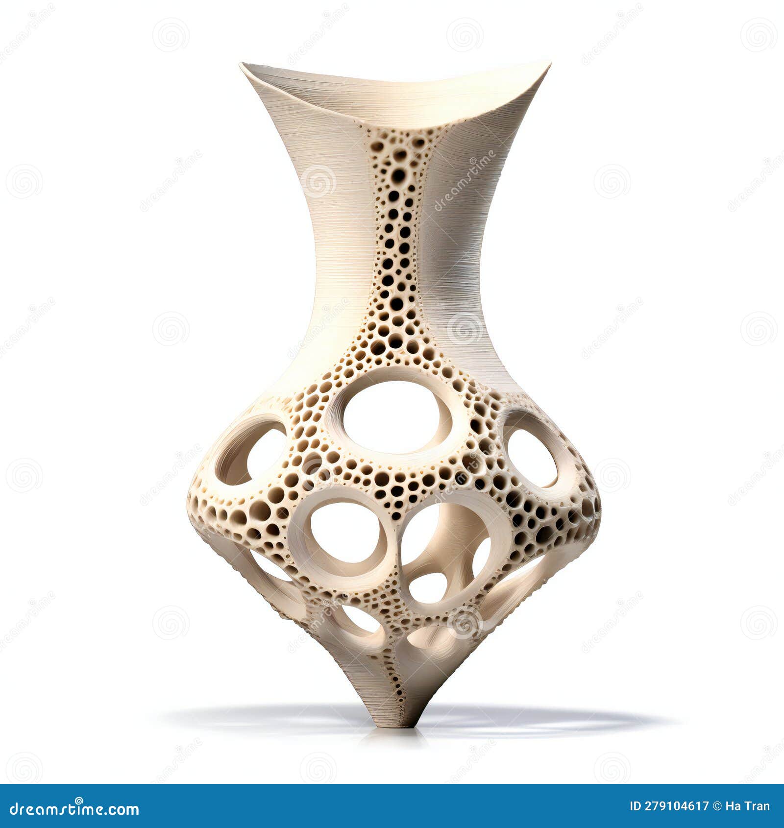 An Abstract Vase Isolated on a White Background Stock Illustration ...