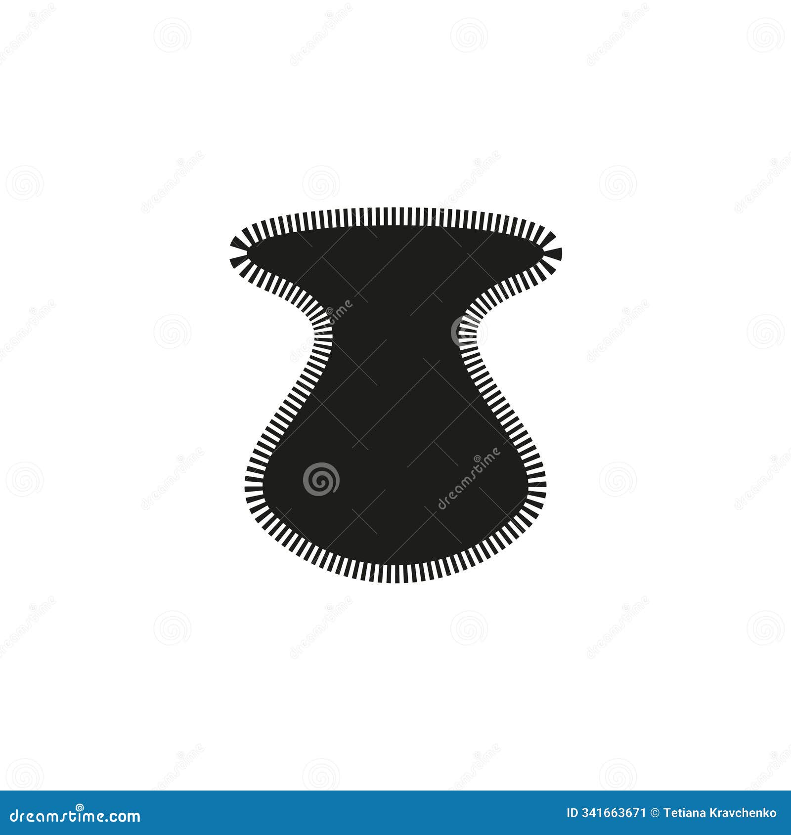 Abstract Vase Shape. Black Decorative Vector. Minimalist Pottery ...