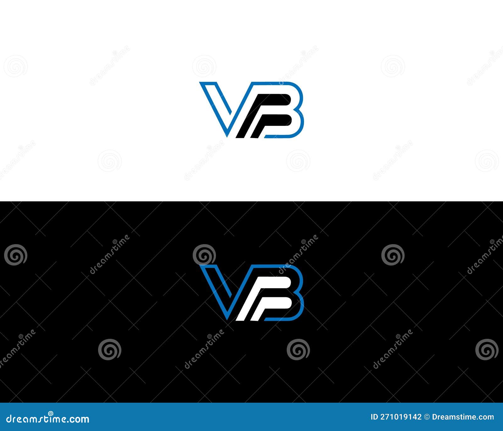 Abstract VB Logo Design VB Letter Stock Vector - Illustration of ...