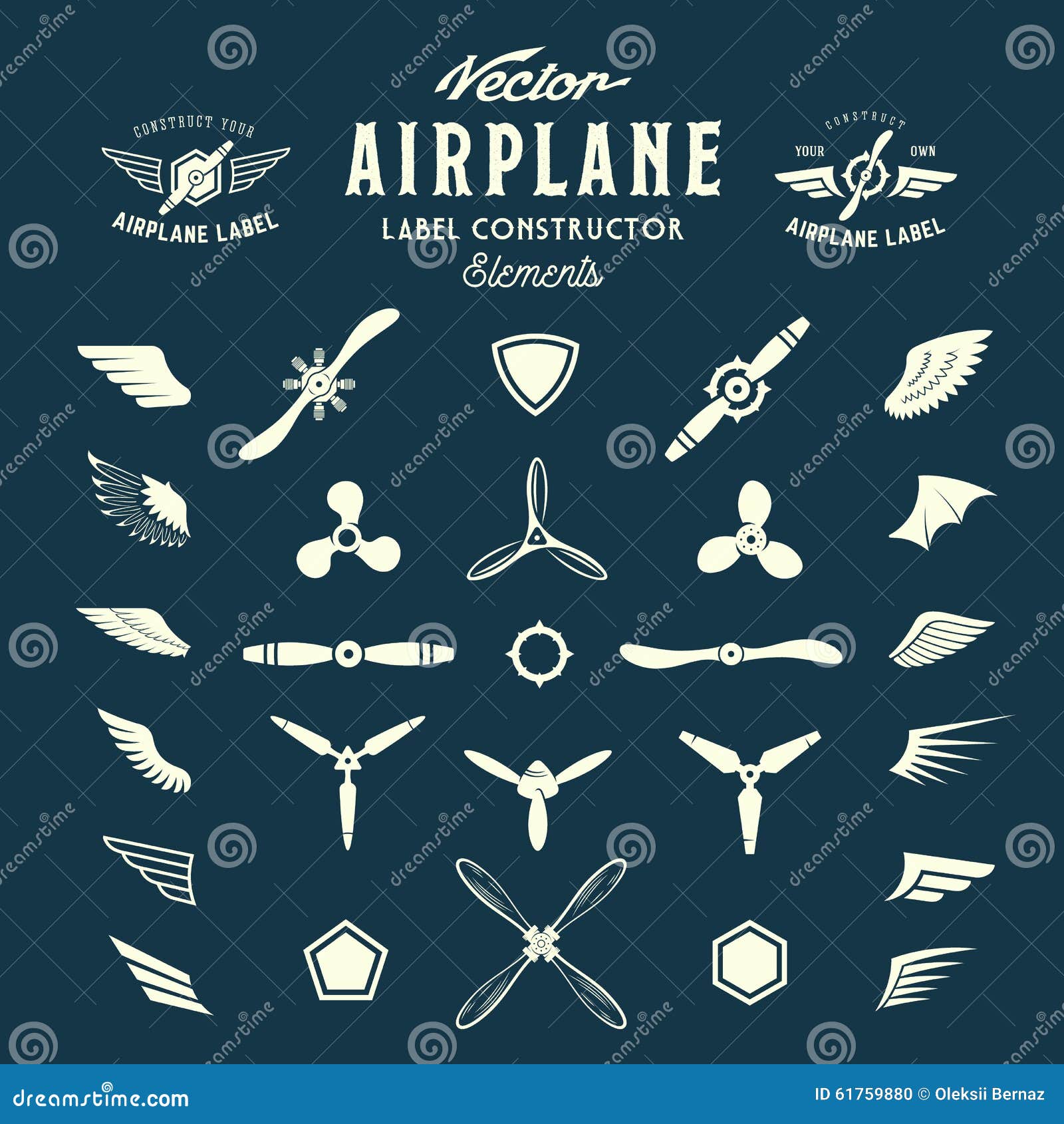 Vector Airplane Set Silhouette Set | CartoonDealer.com #59965331