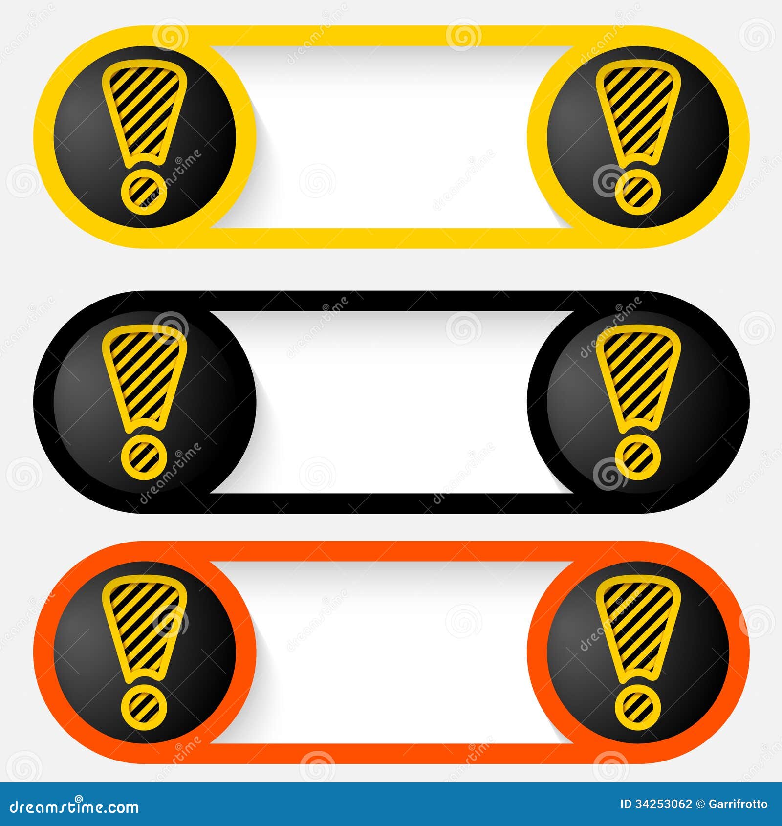 Abstract Vector Alert Buttons Stock Vector - Illustration of ...