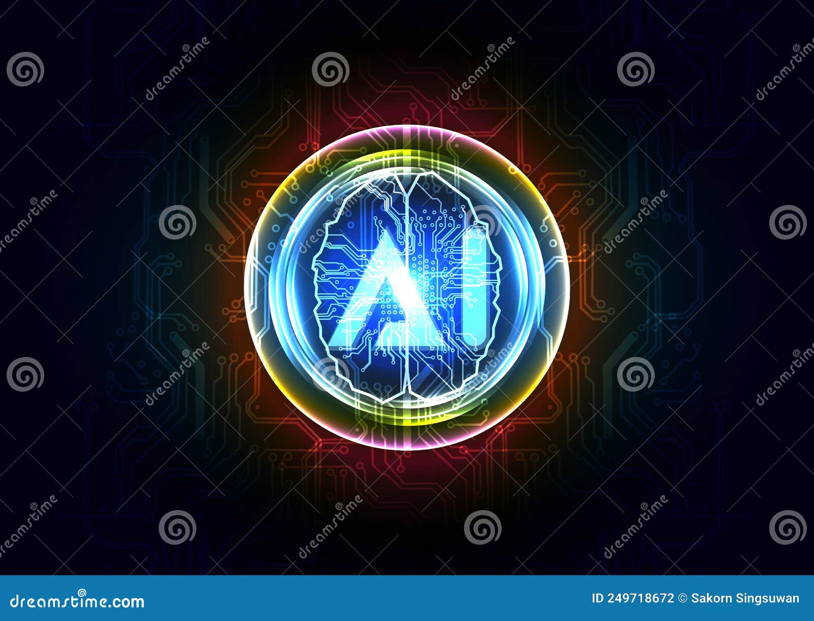 Abstract Vector Artificial Intelligence, Neural Network,big Data ...