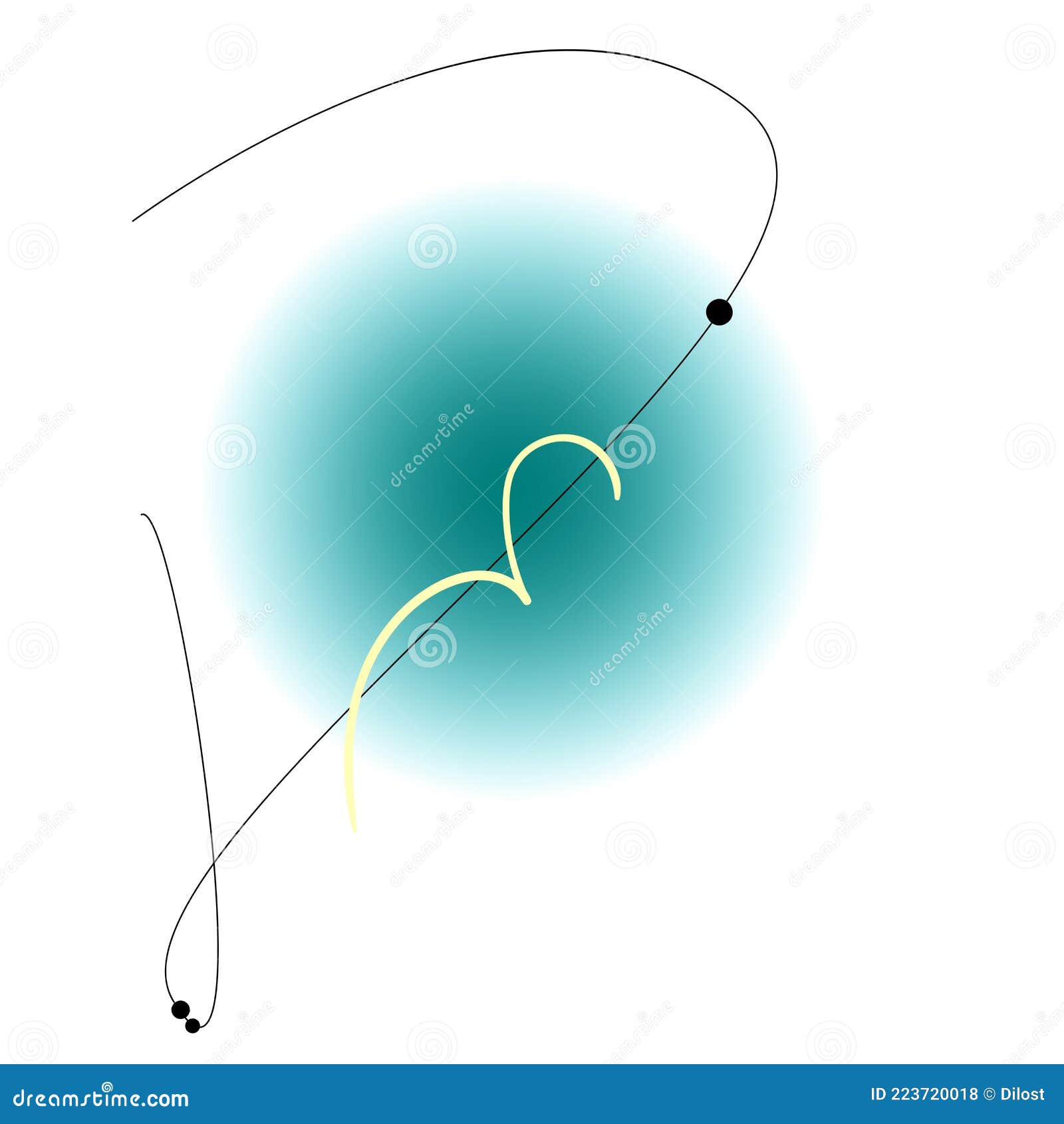 Abstract Vector Artwork, Inspired by Space and Spanish Painter Miro ...