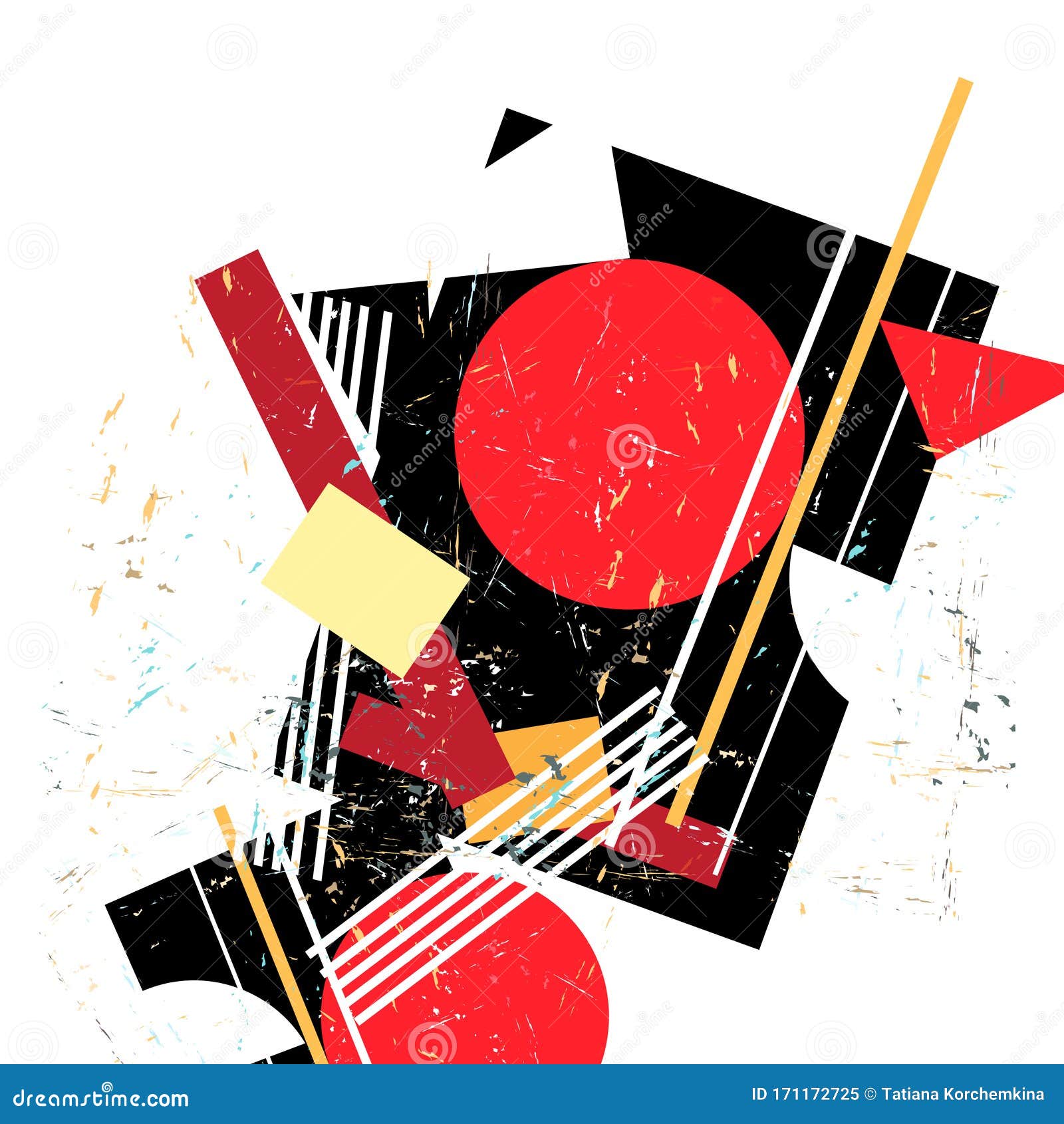 Abstract Vector Avant-garde Pattern with Geometry Stock Illustration ...