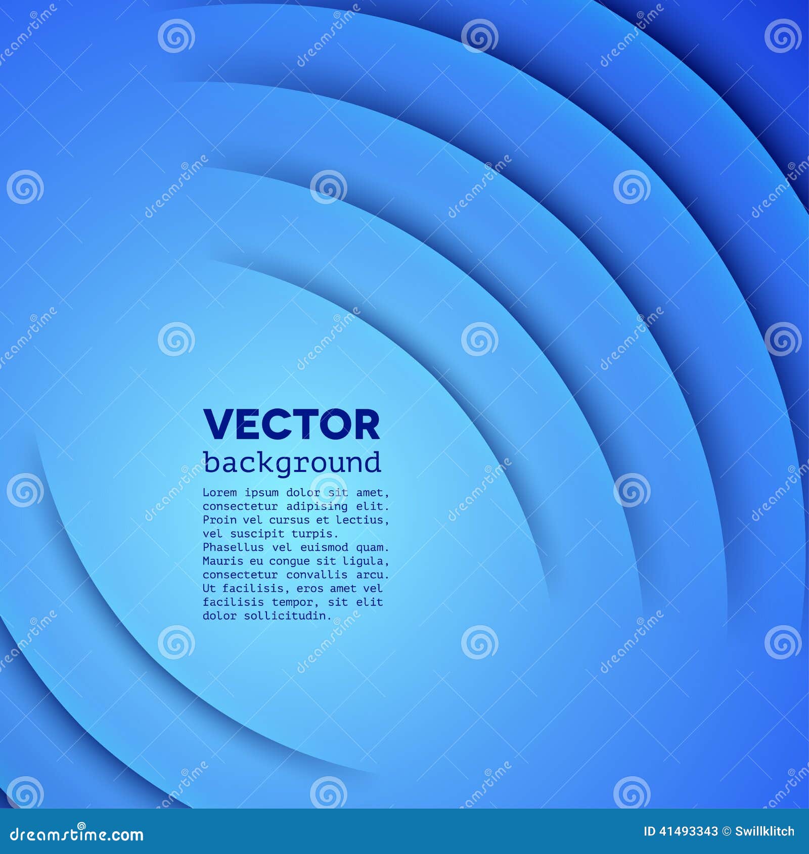 Abstract Vector Background with Blue Layers Stock Vector - Illustration ...