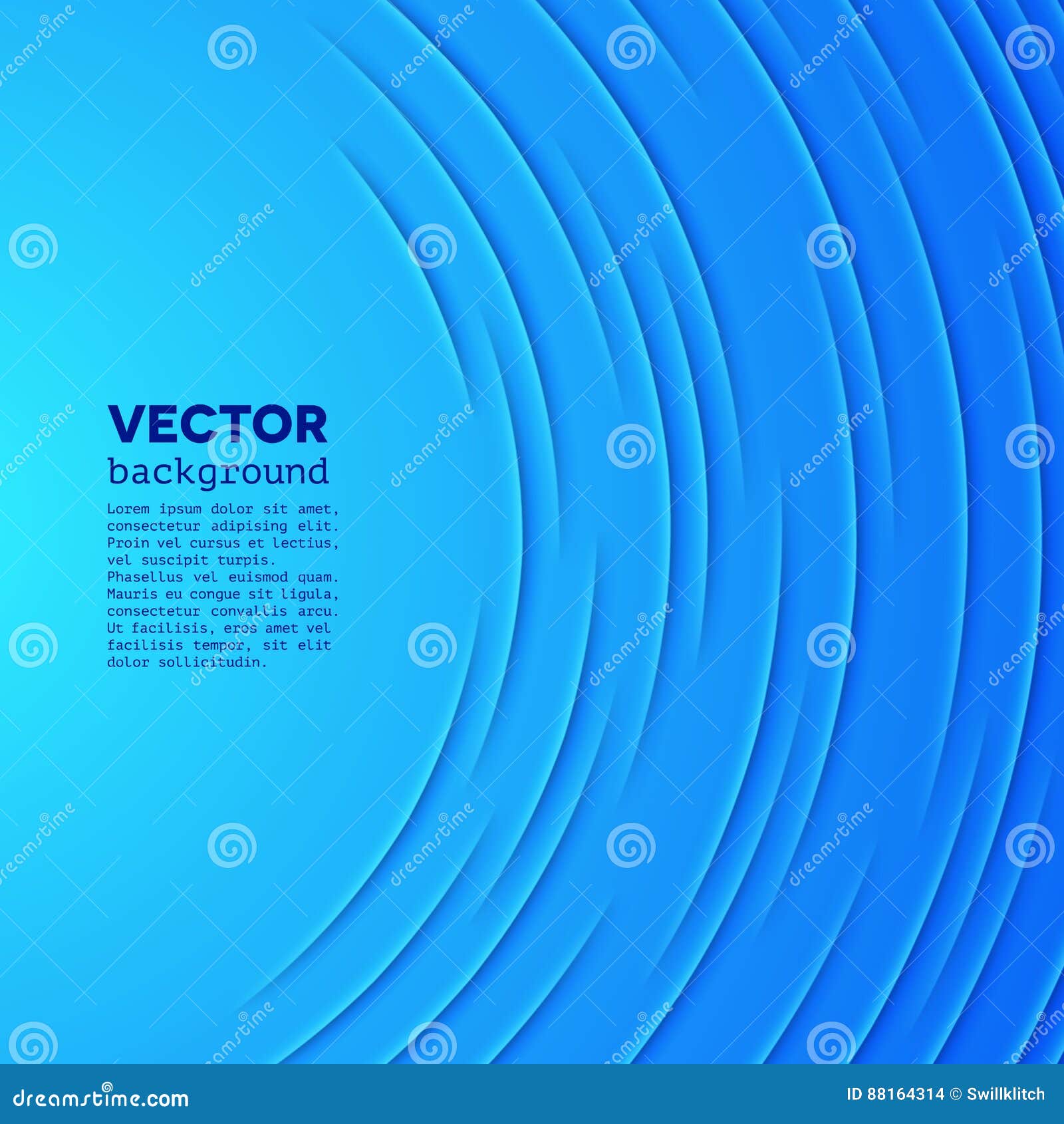 Abstract Vector Background with Blue Layers Stock Vector - Illustration ...