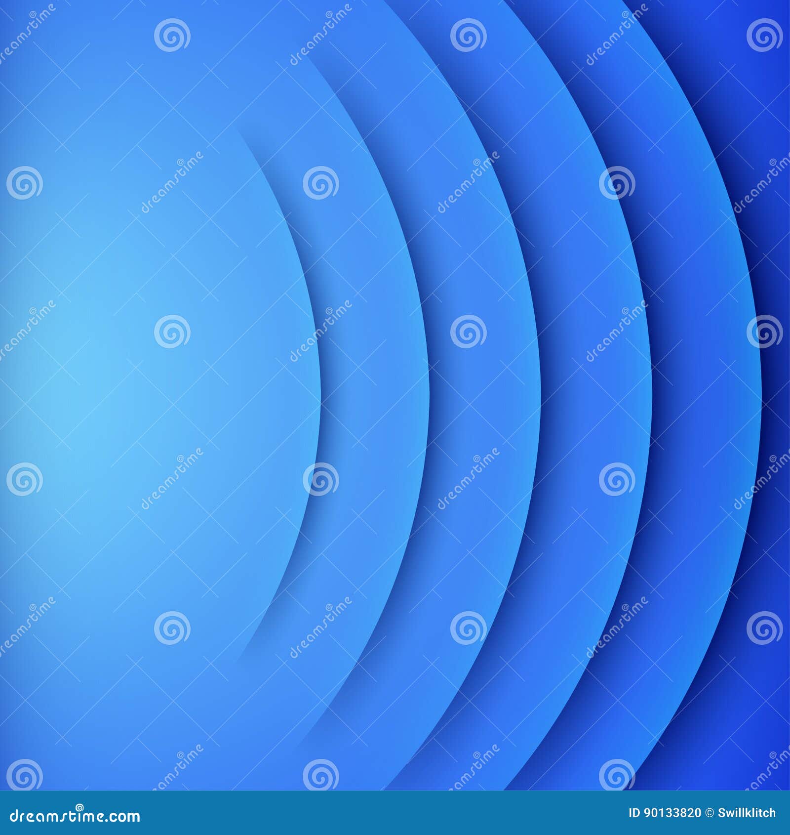 Abstract Vector Background with Blue Layers Stock Vector - Illustration ...