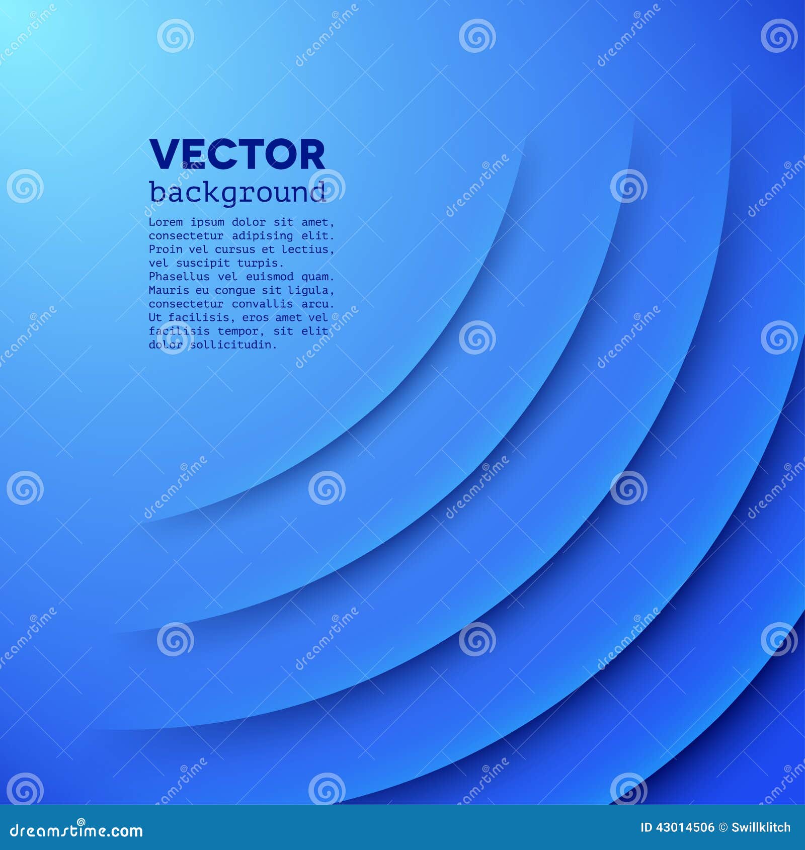 Abstract Vector Background with Blue Layers Stock Vector - Illustration ...