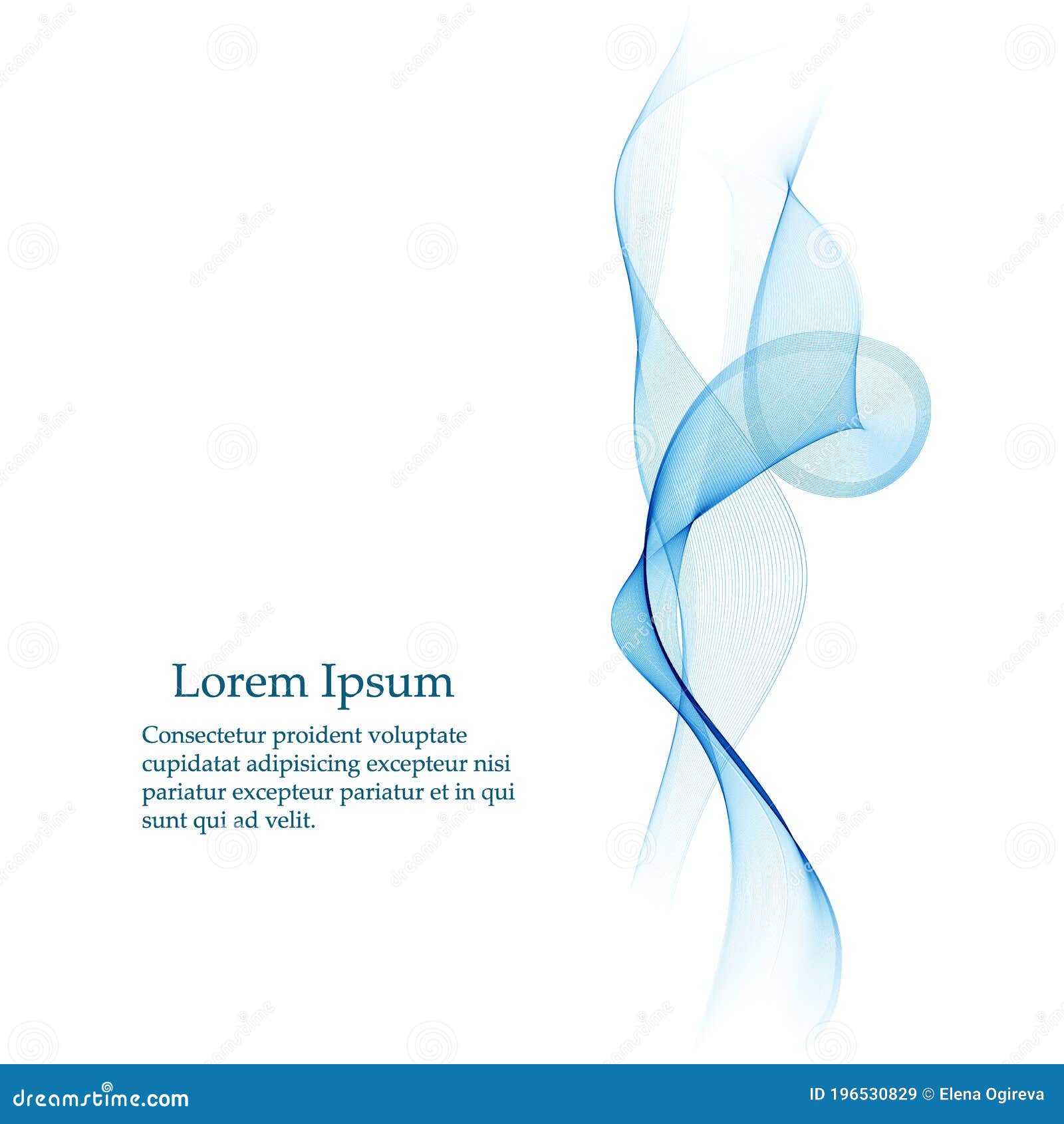Abstract Vector Background, Blue Wavy Lines for Brochure, Website ...