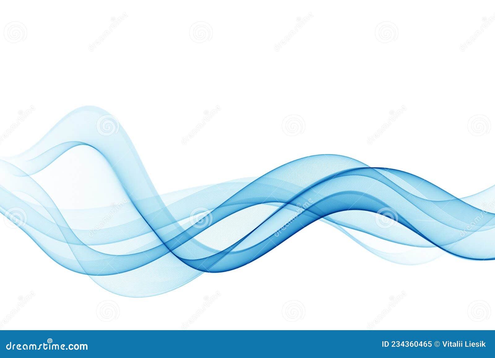 Abstract Vector Background, Blue Wavy Lines for Brochure, Website ...