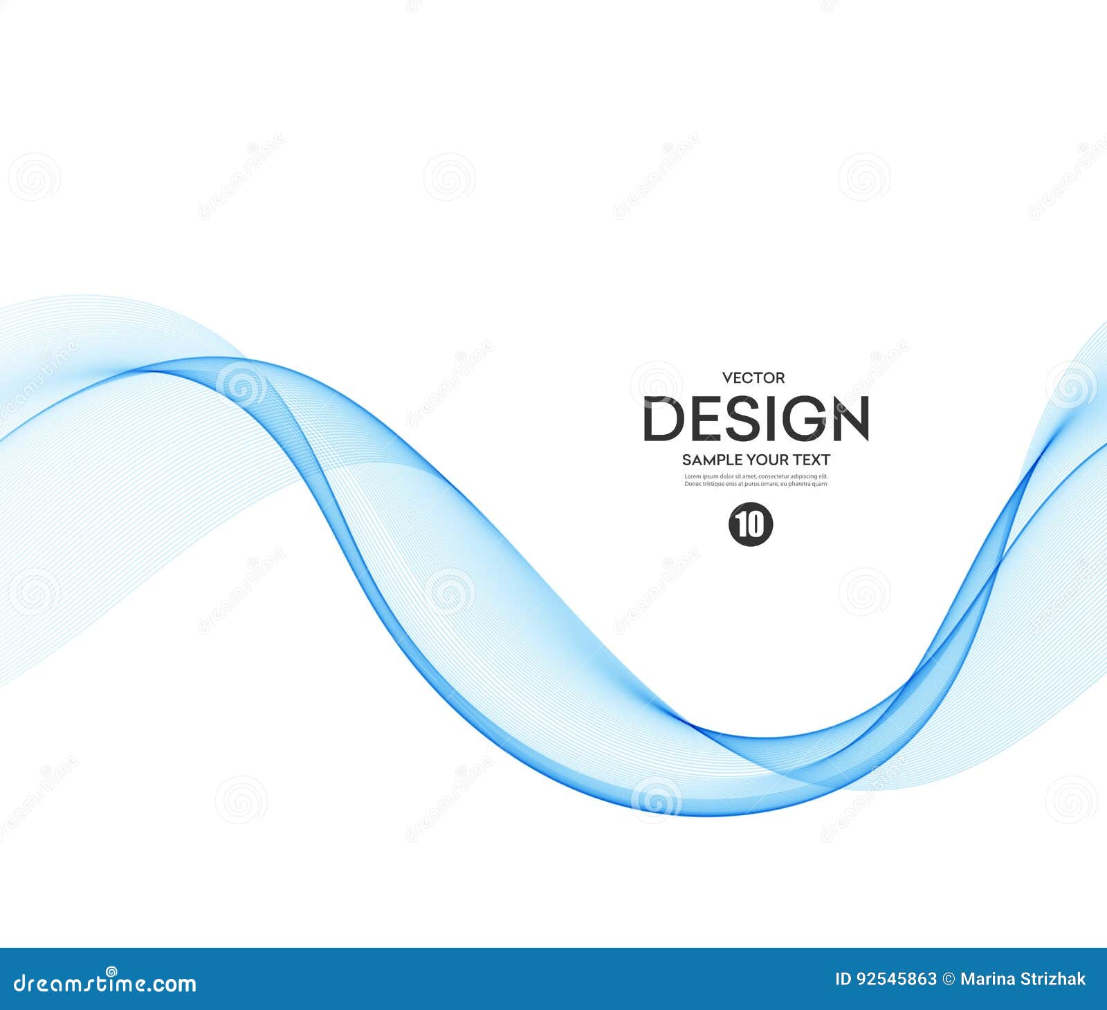 Abstract Vector Background, Blue Wavy Stock Vector - Illustration of ...