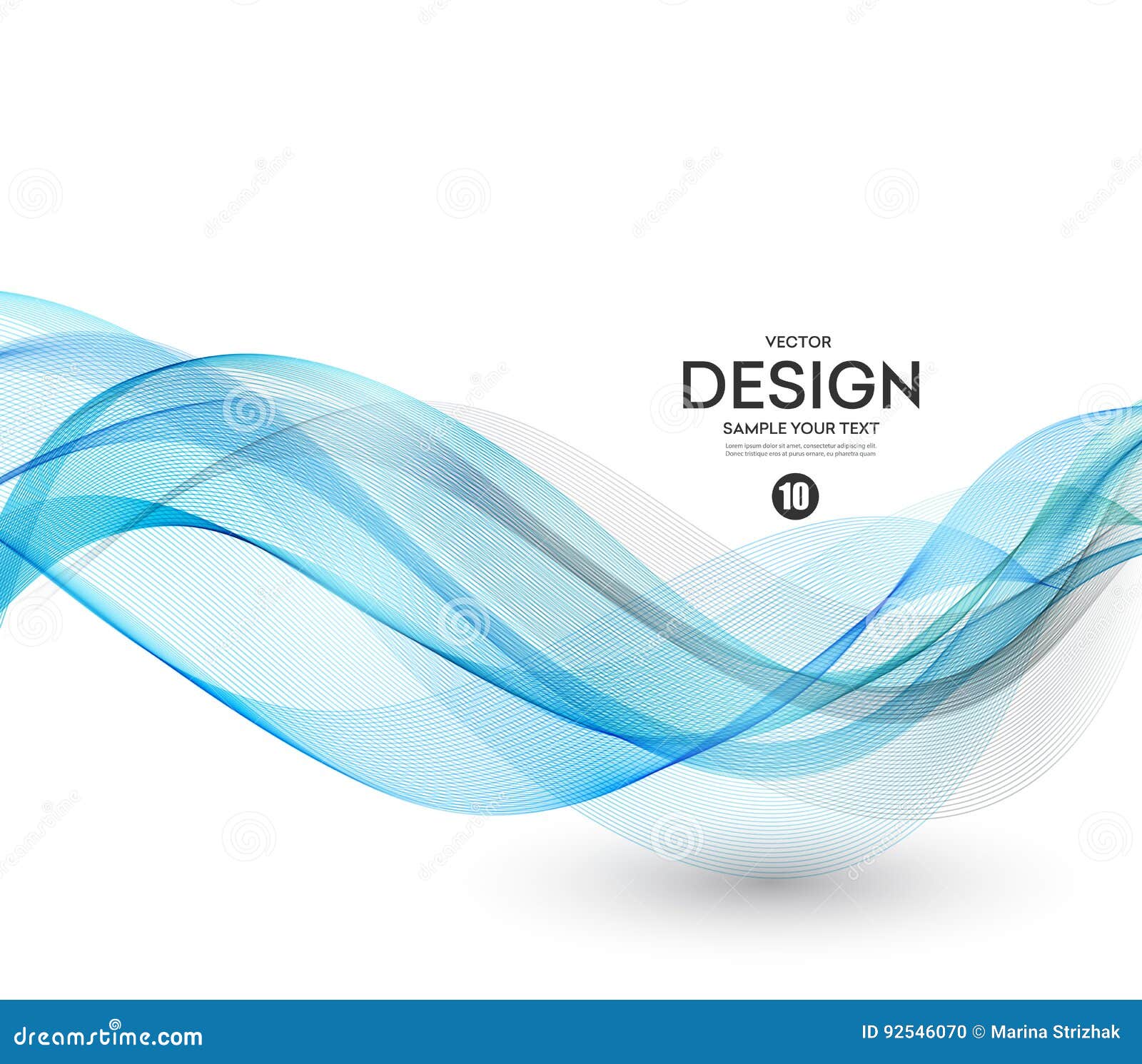Abstract Vector Background, Blue Wavy Stock Vector - Illustration of ...