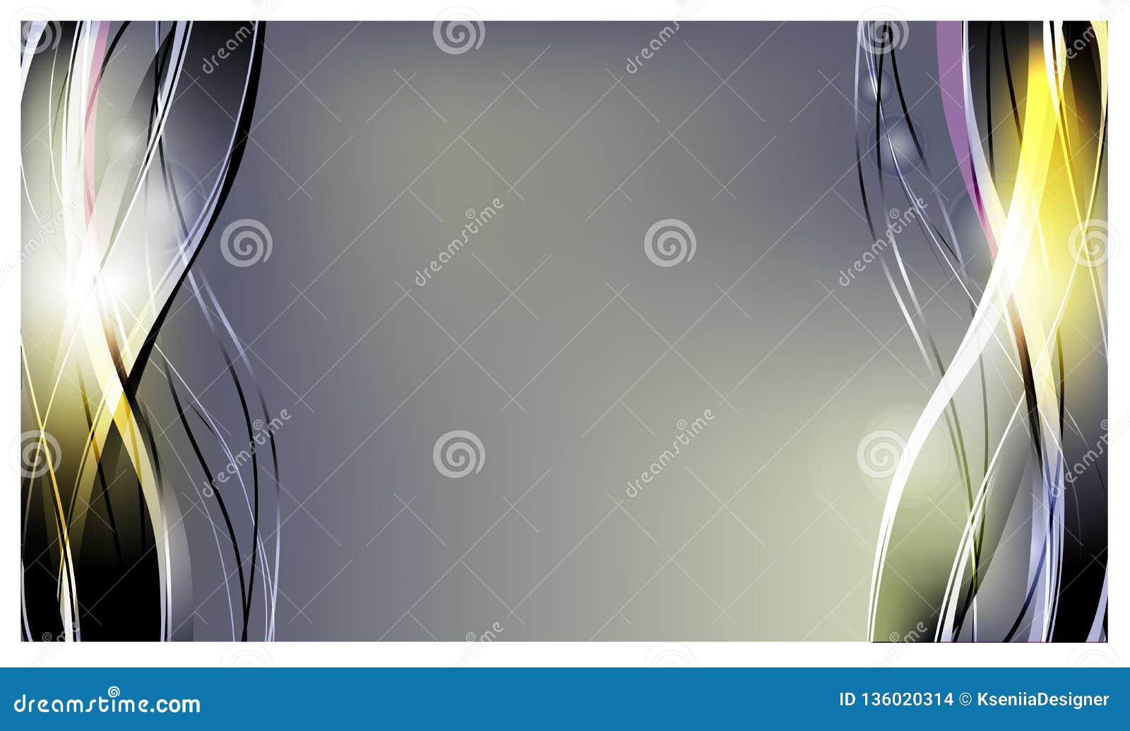 Abstract Vector Background. Bright Curved Waves for Advertising Stock ...