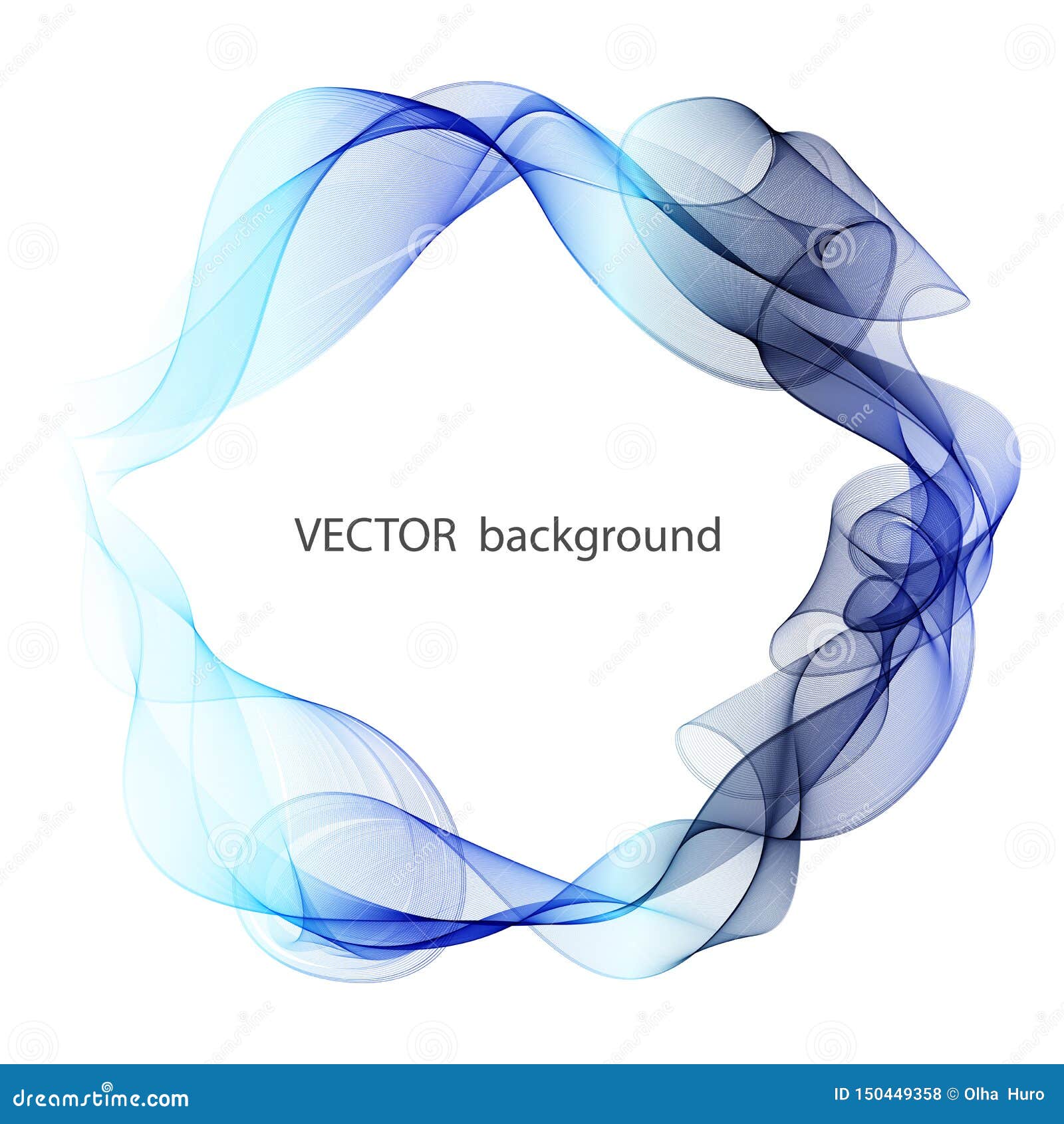 Abstract Vector Background. Abstract Wave Circles. Circle Frame Stock ...