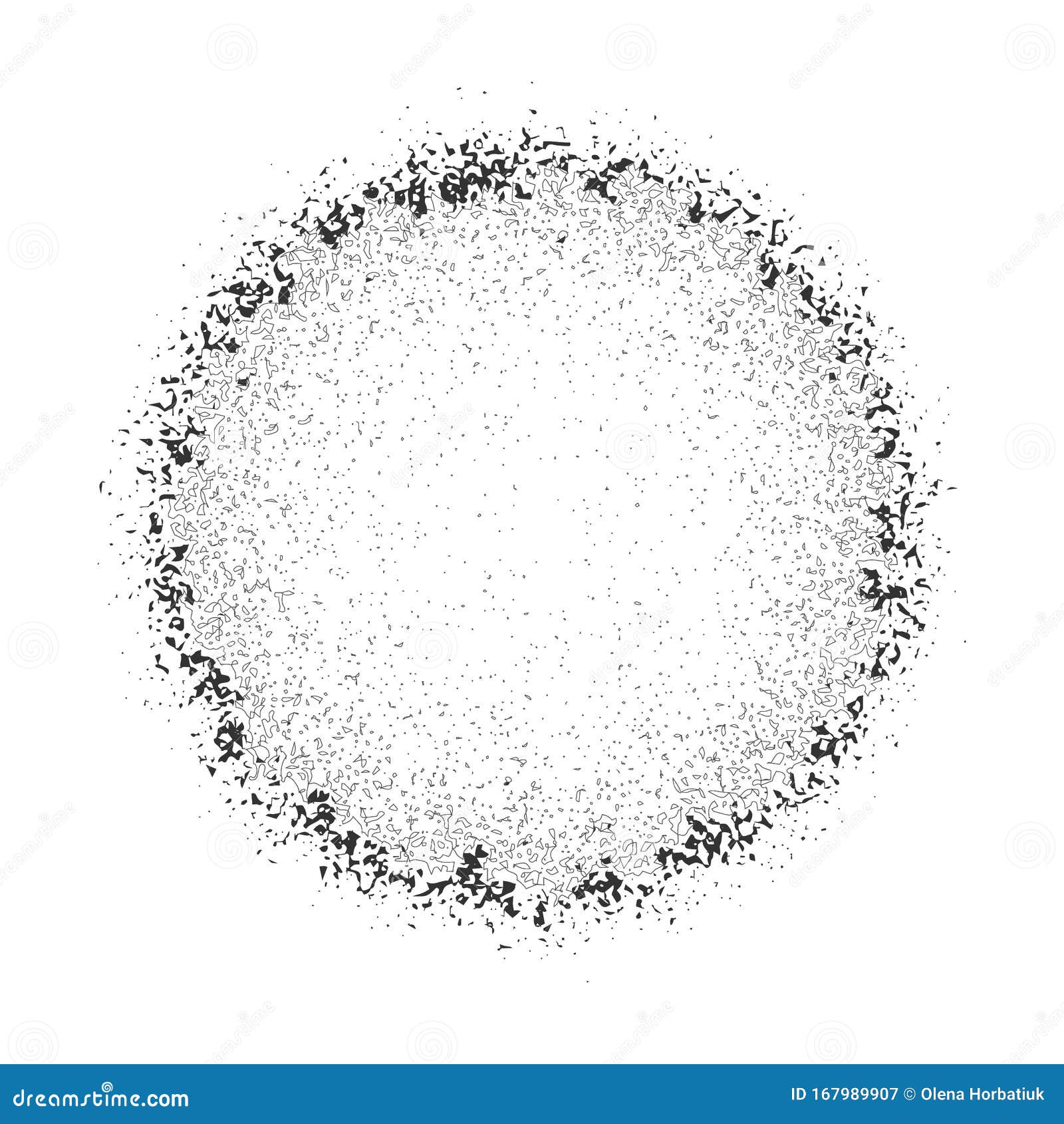 Abstract Vector Background with Circular Shape Formed of Small ...