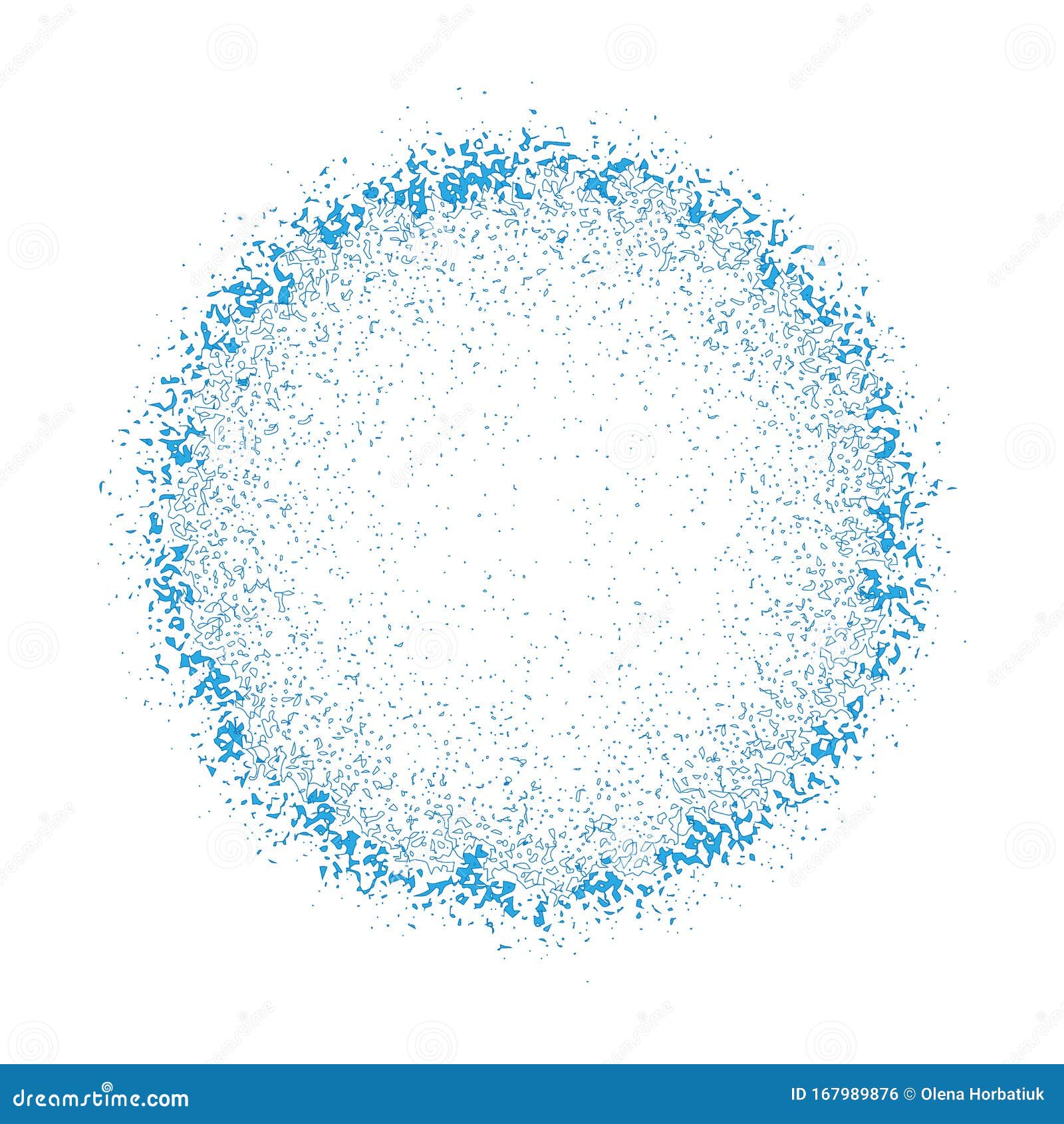 Abstract Vector Background with Circular Shape Formed of Small ...