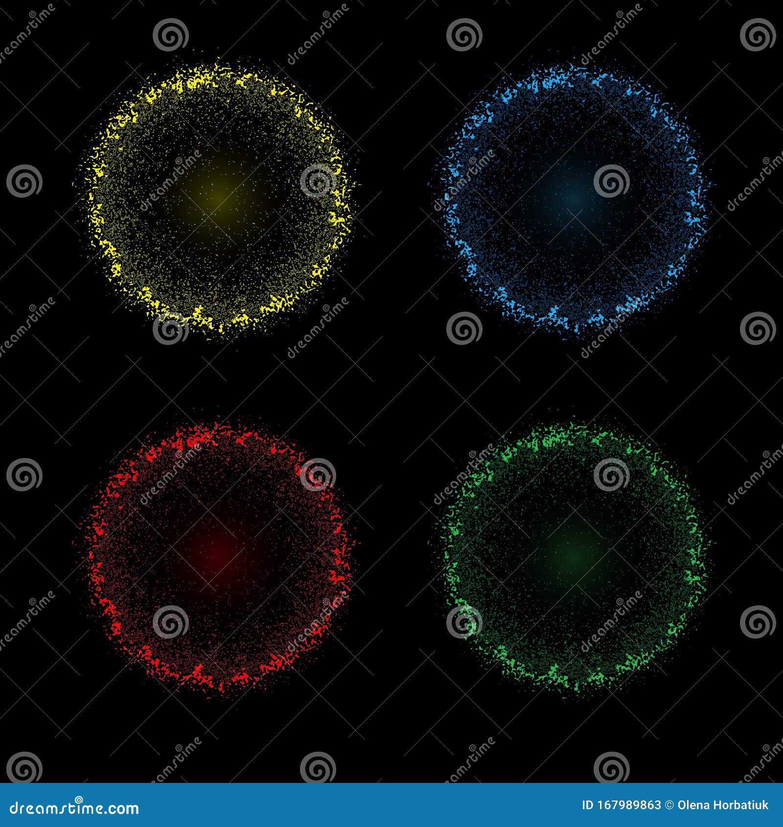 Abstract Vector Background with Circular Shape Formed of Small ...
