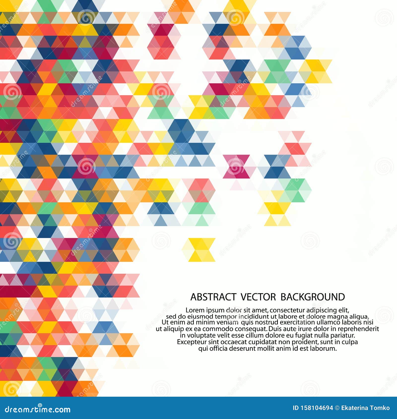 Abstract Vector Background. Color Triangle Pattern. Eps 10 Stock Vector ...