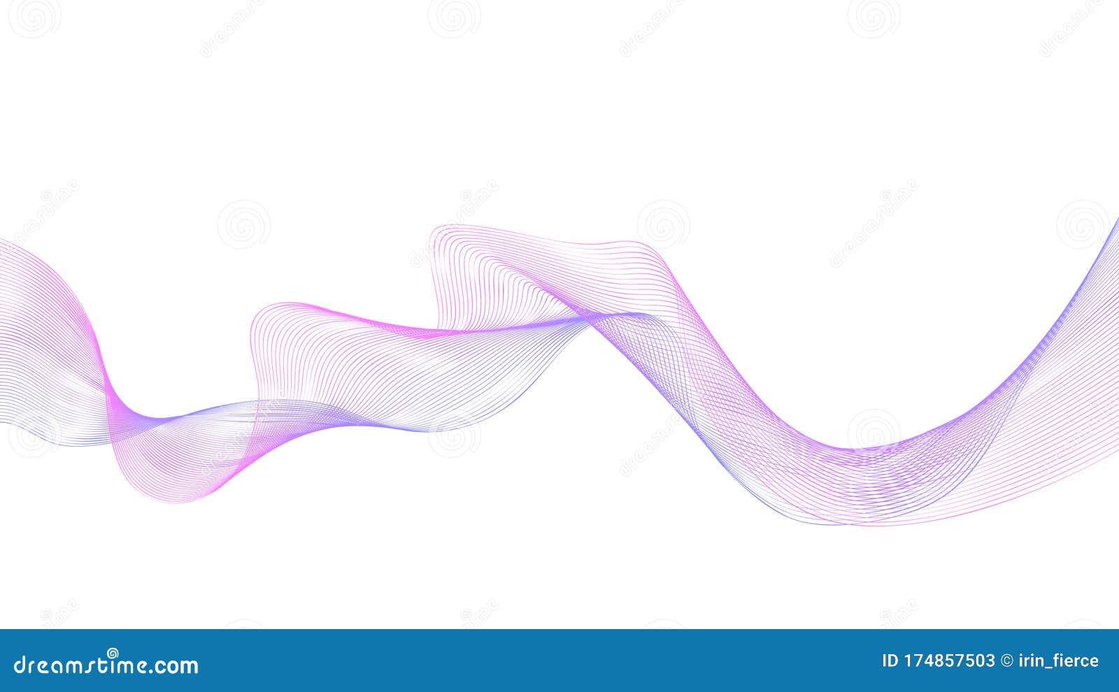 Abstract Vector Background with Colored Dynamic Wave. Geometric ...