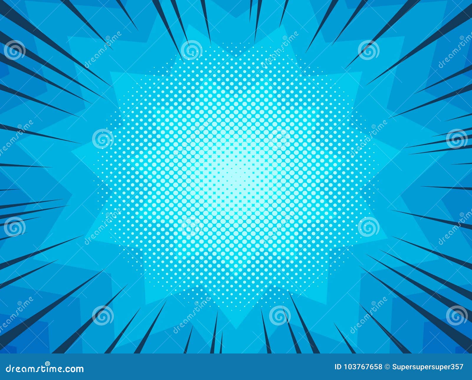 Abstract Vector Background, Comic Poster Book Style Element Stock ...