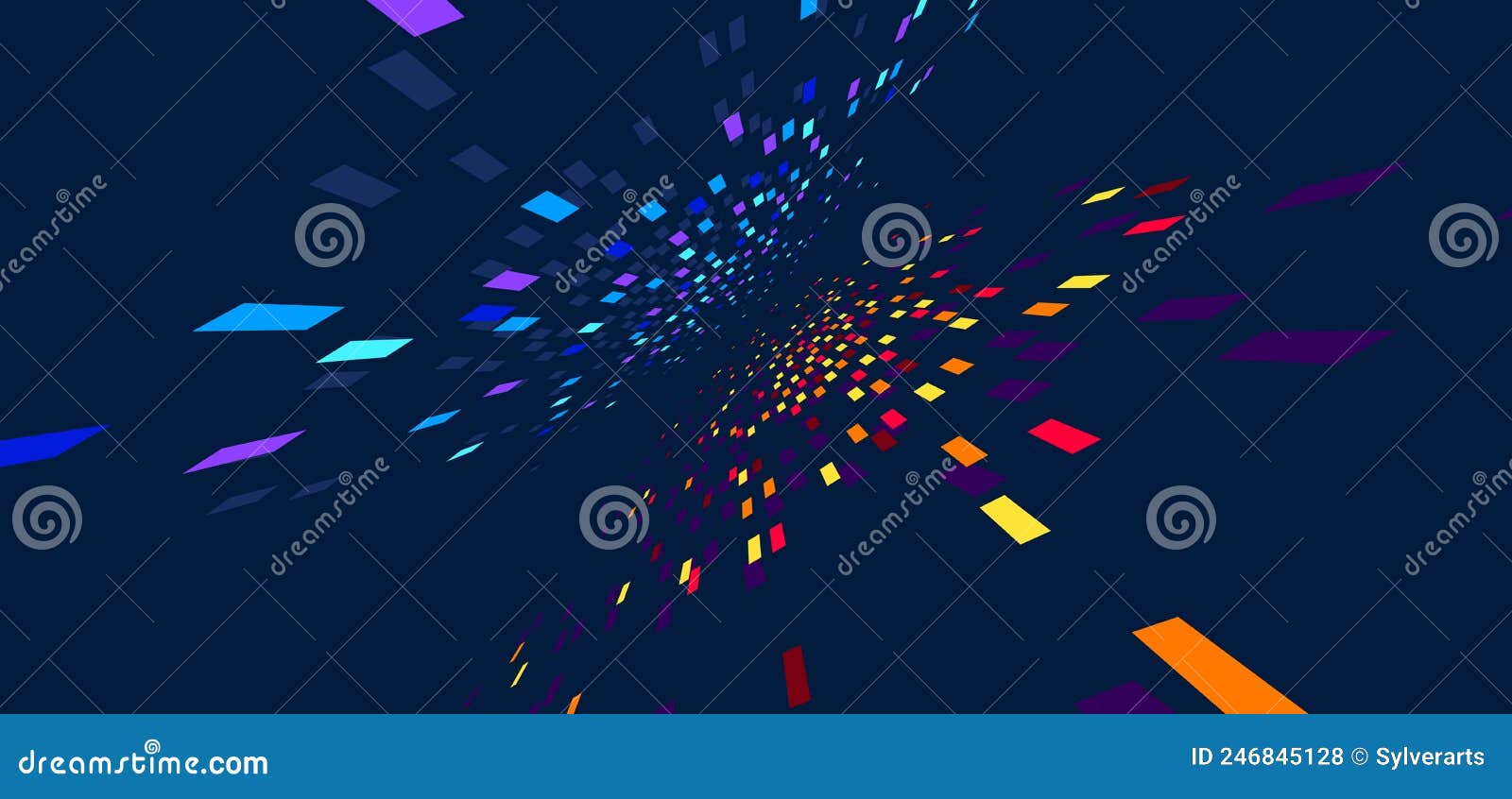 Abstract Vector Background, Communication Technology Concept, Dark 3d ...