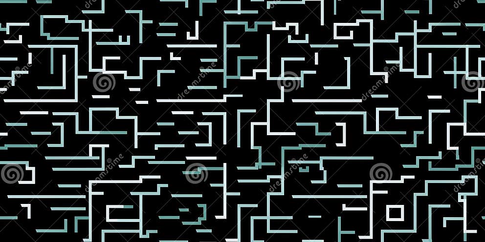Abstract Vector Background Design with Maze Mosaic Texture. Bold Brush ...
