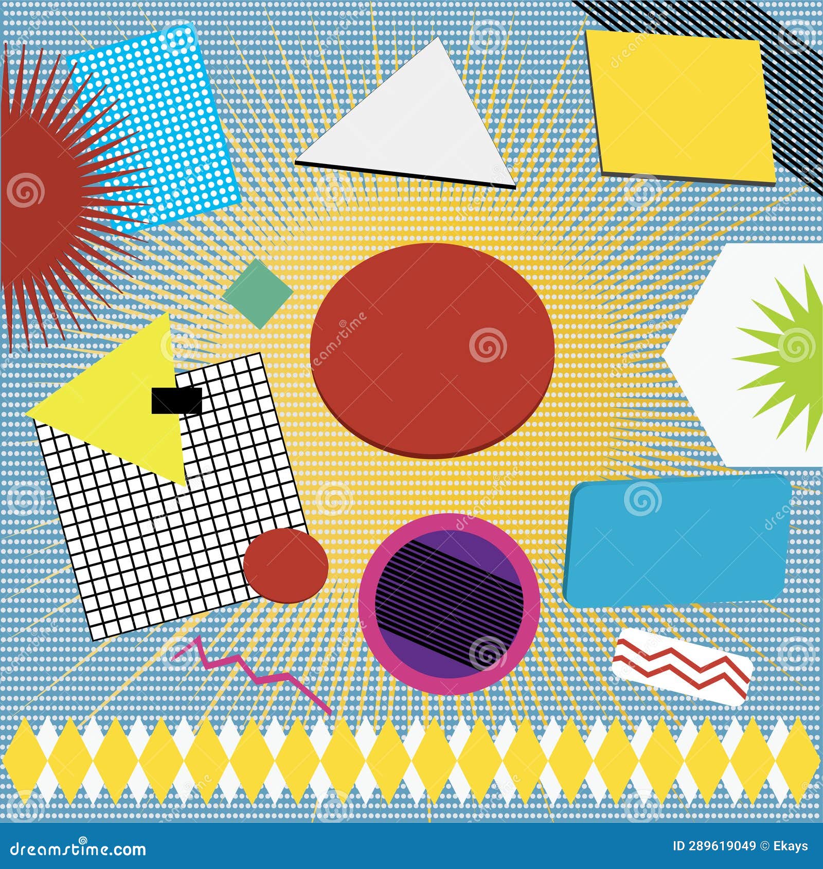 Abstract Memphis Design Style Background Stock Vector - Illustration of ...