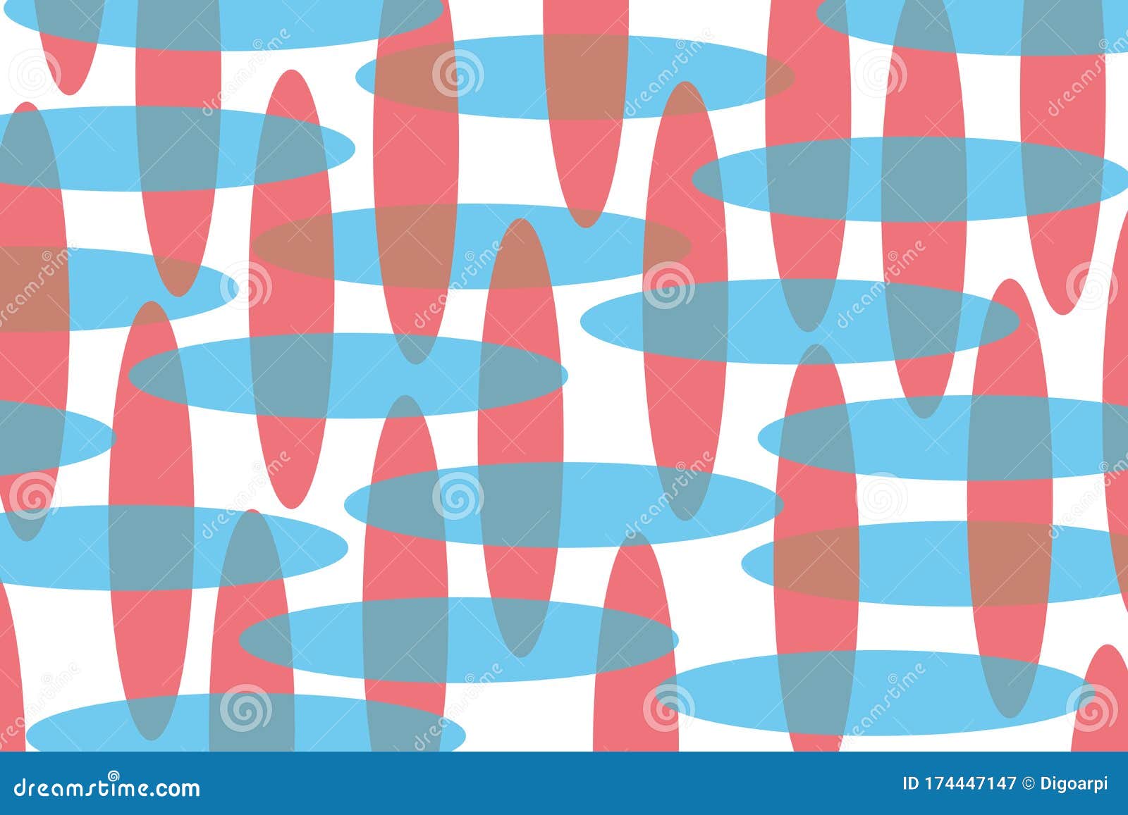 Abstract Vector Background, with Ellipses, Blue and Red Colors Stock ...