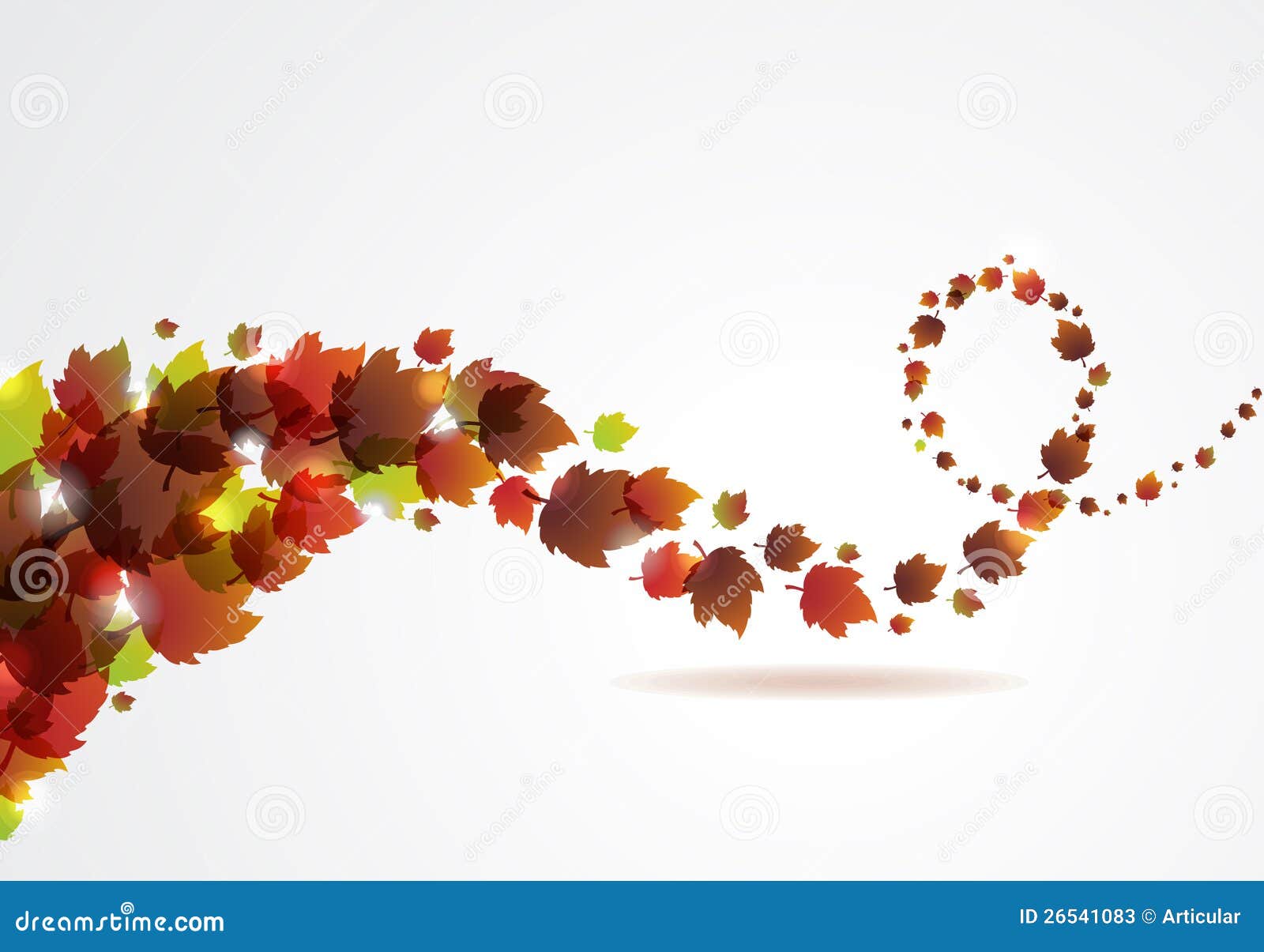 Abstract Vector Background with Fly Leafs. Stock Vector - Illustration ...