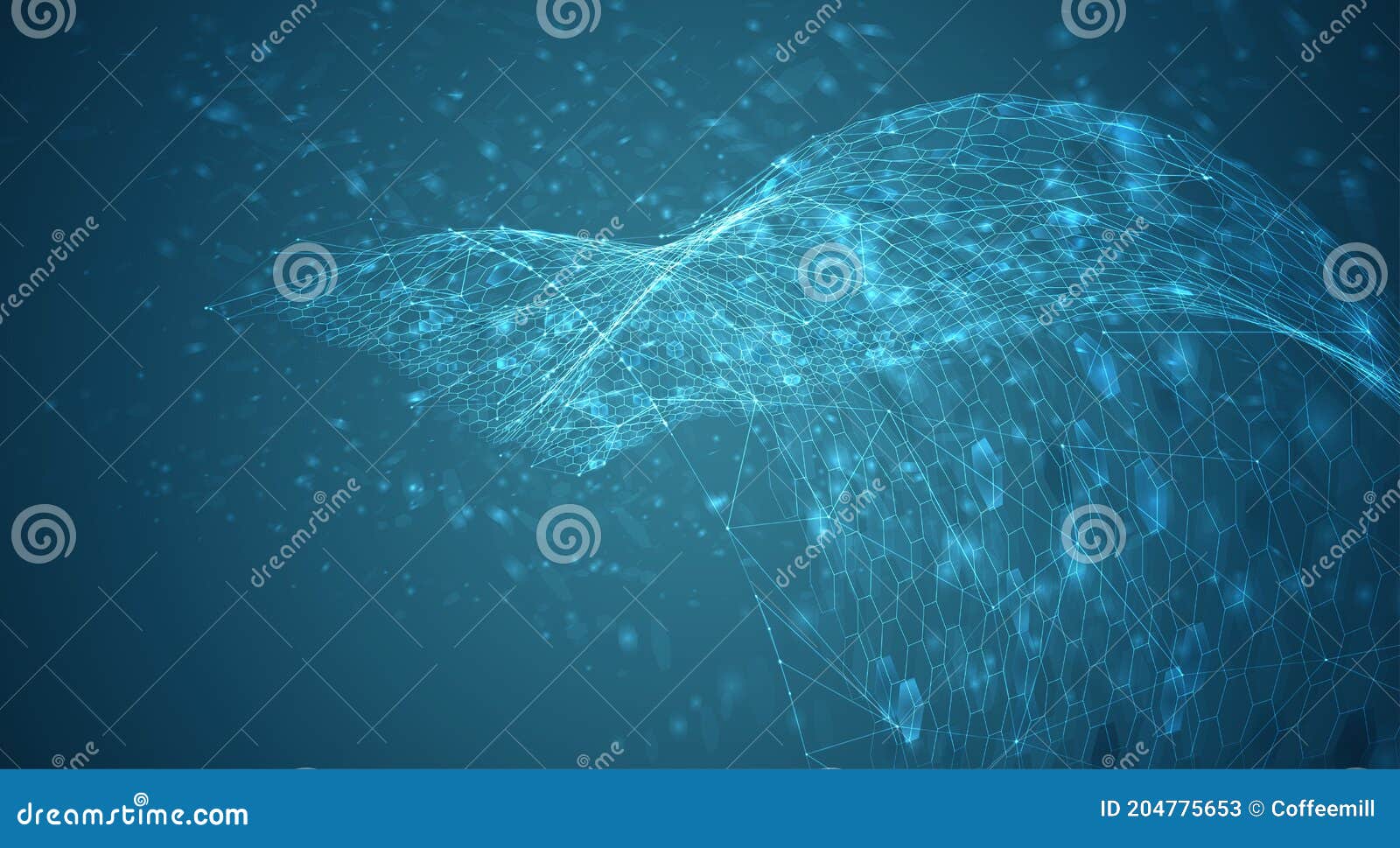 Abstract Vector Background with Hexagons. Landscape and Landscape of ...