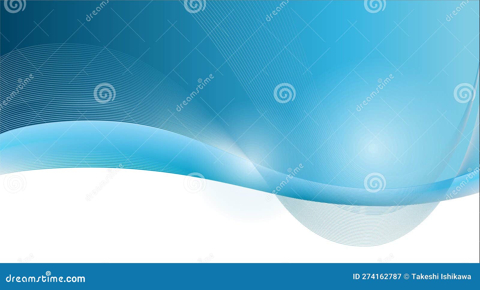 Abstract Vector Background Illustration with Blue Wavy Lines and Text ...