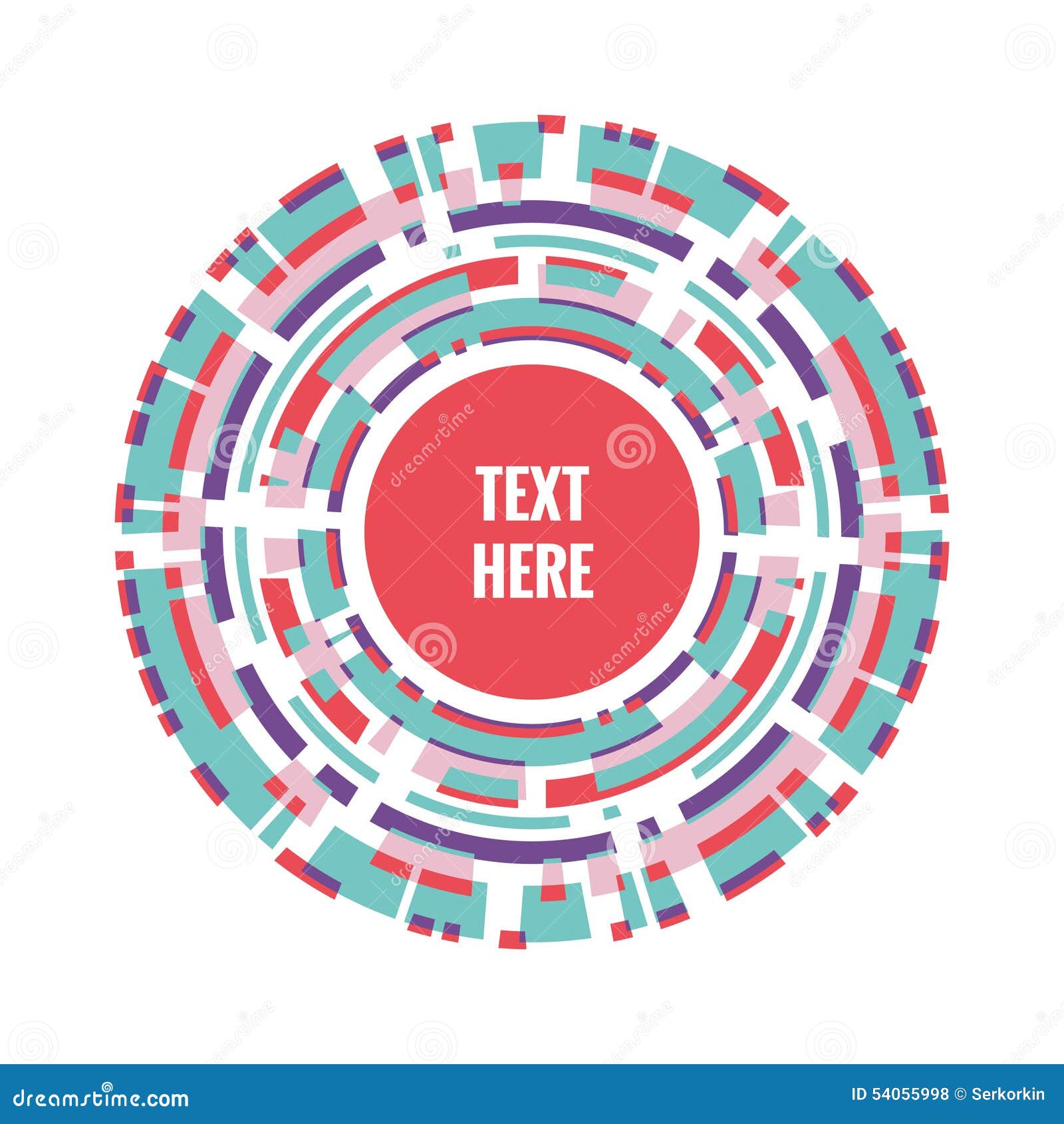 Abstract Vector Background. Many Circles. Intersection of the Rings ...