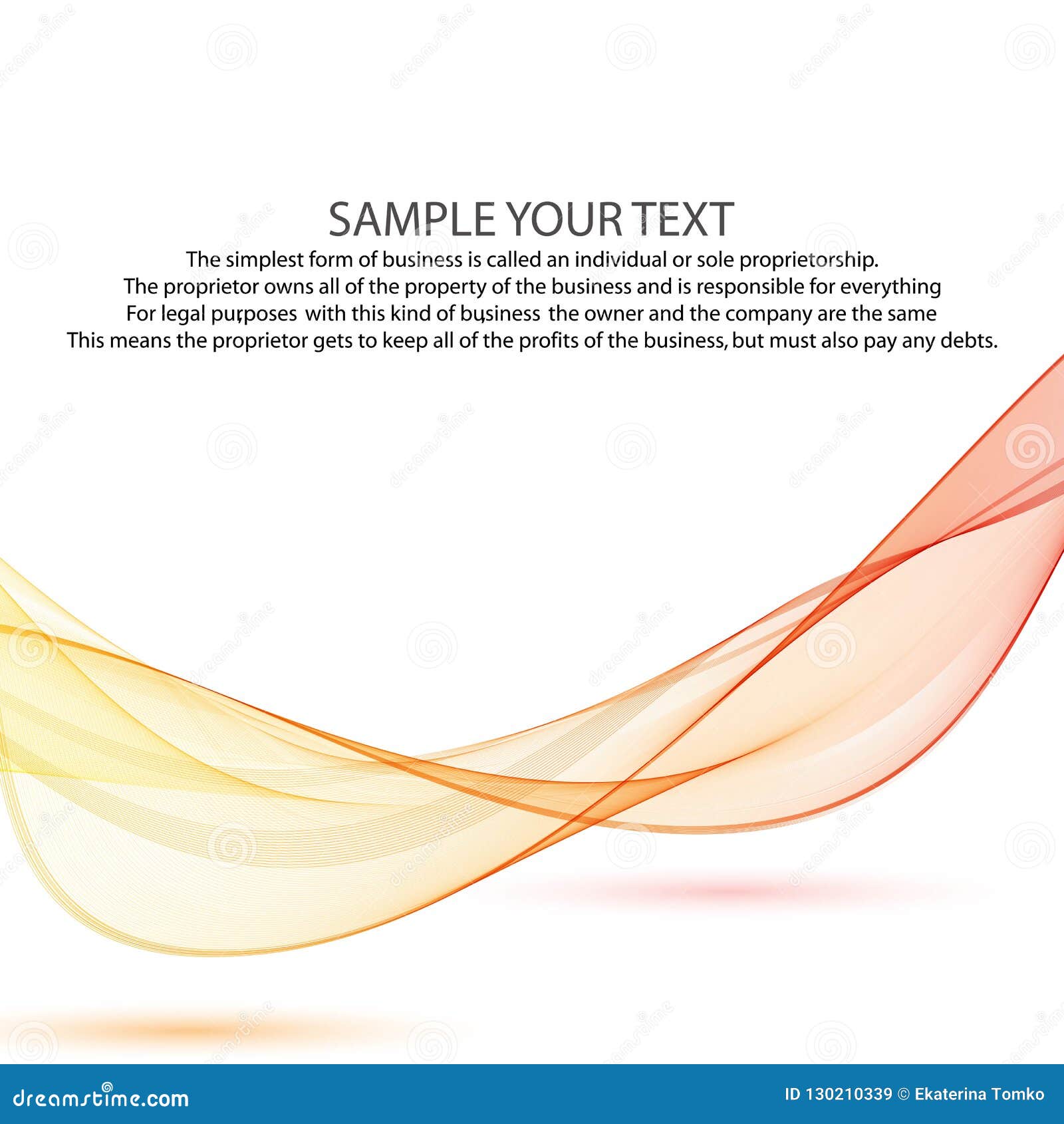 Abstract Vector Background with Orange Smooth Color Wave. Color Wavy ...