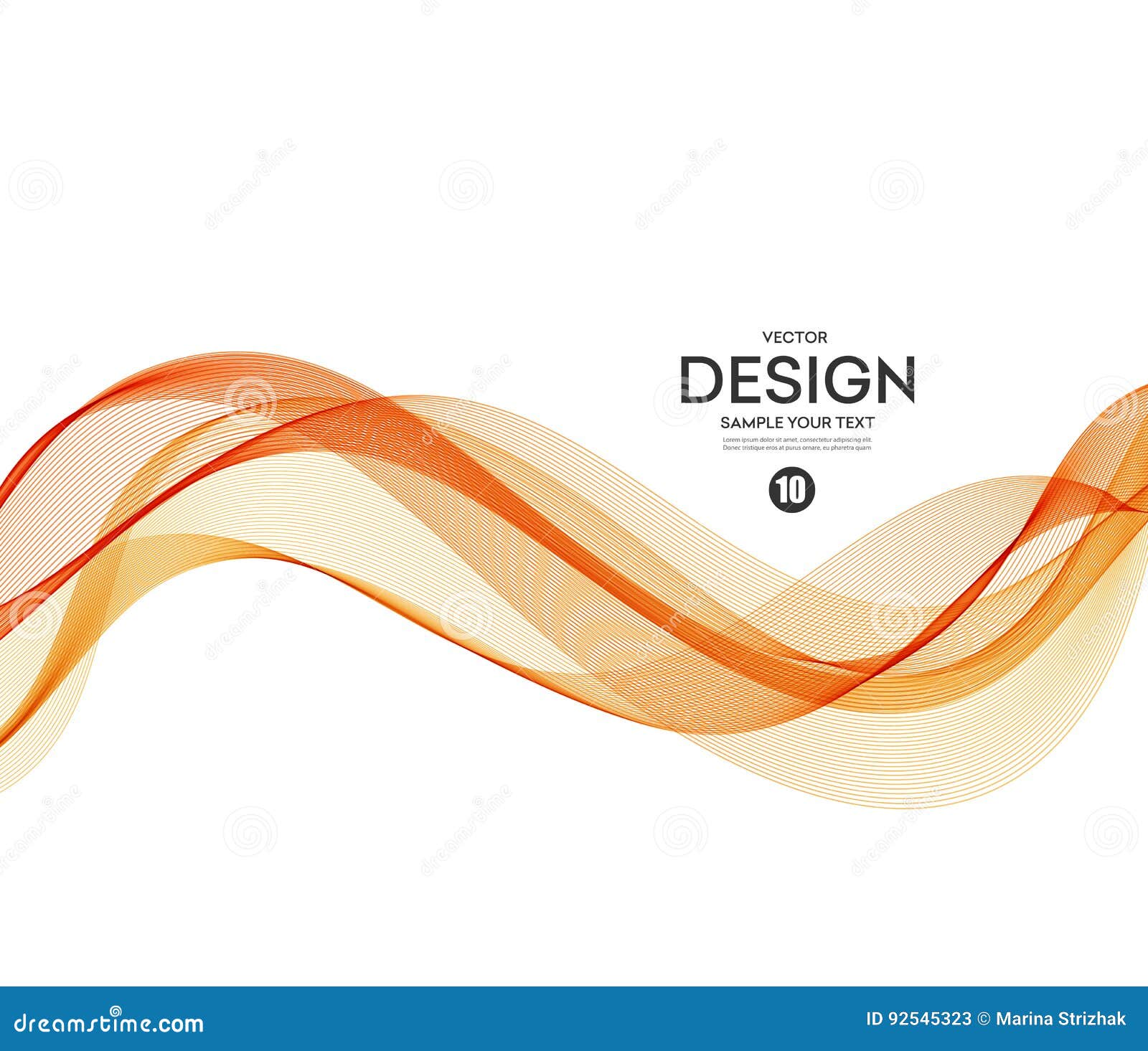 Abstract Vector Background, Orange Wavy Stock Vector - Illustration of ...